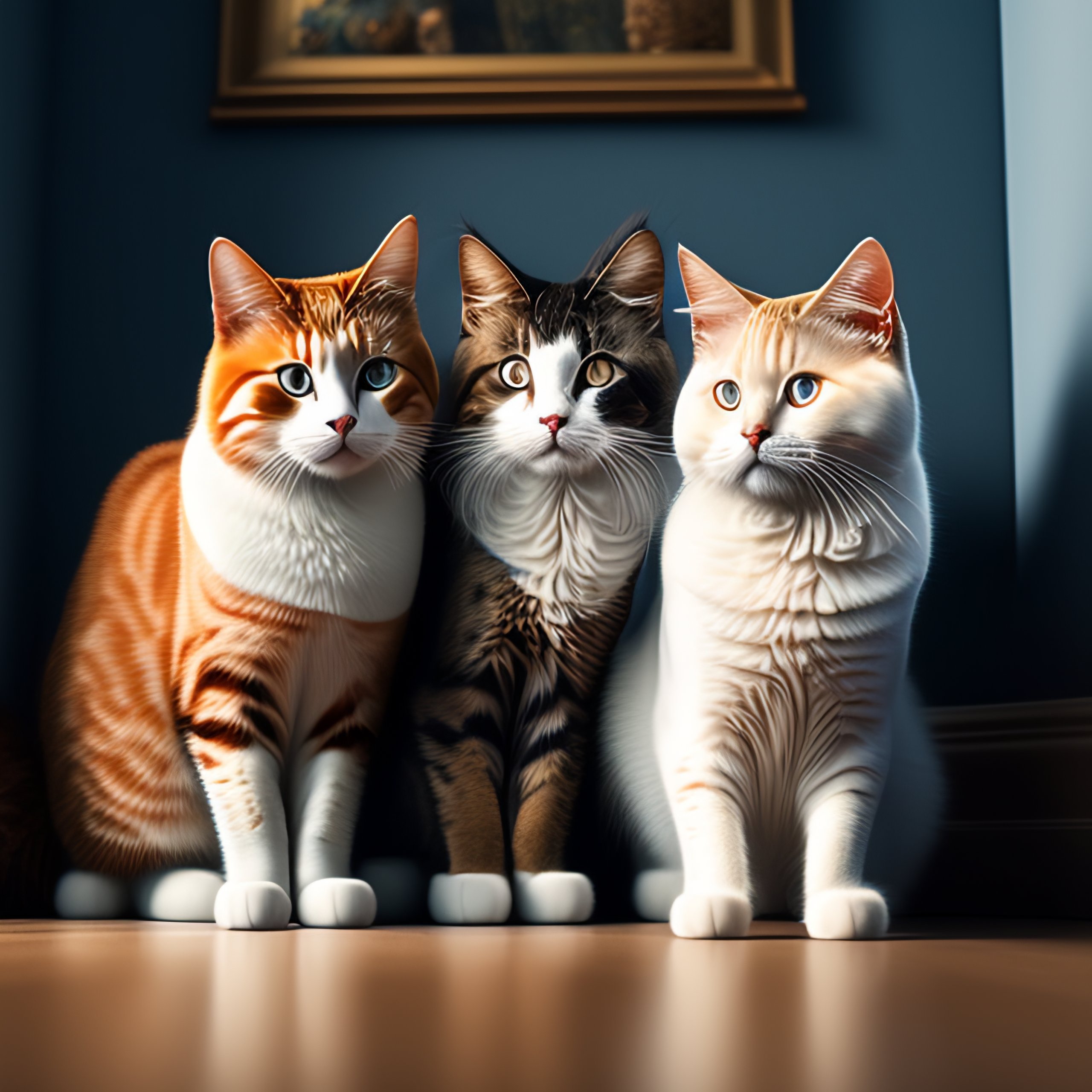 Lexica - Photograph of a room full of cats, professional photographer