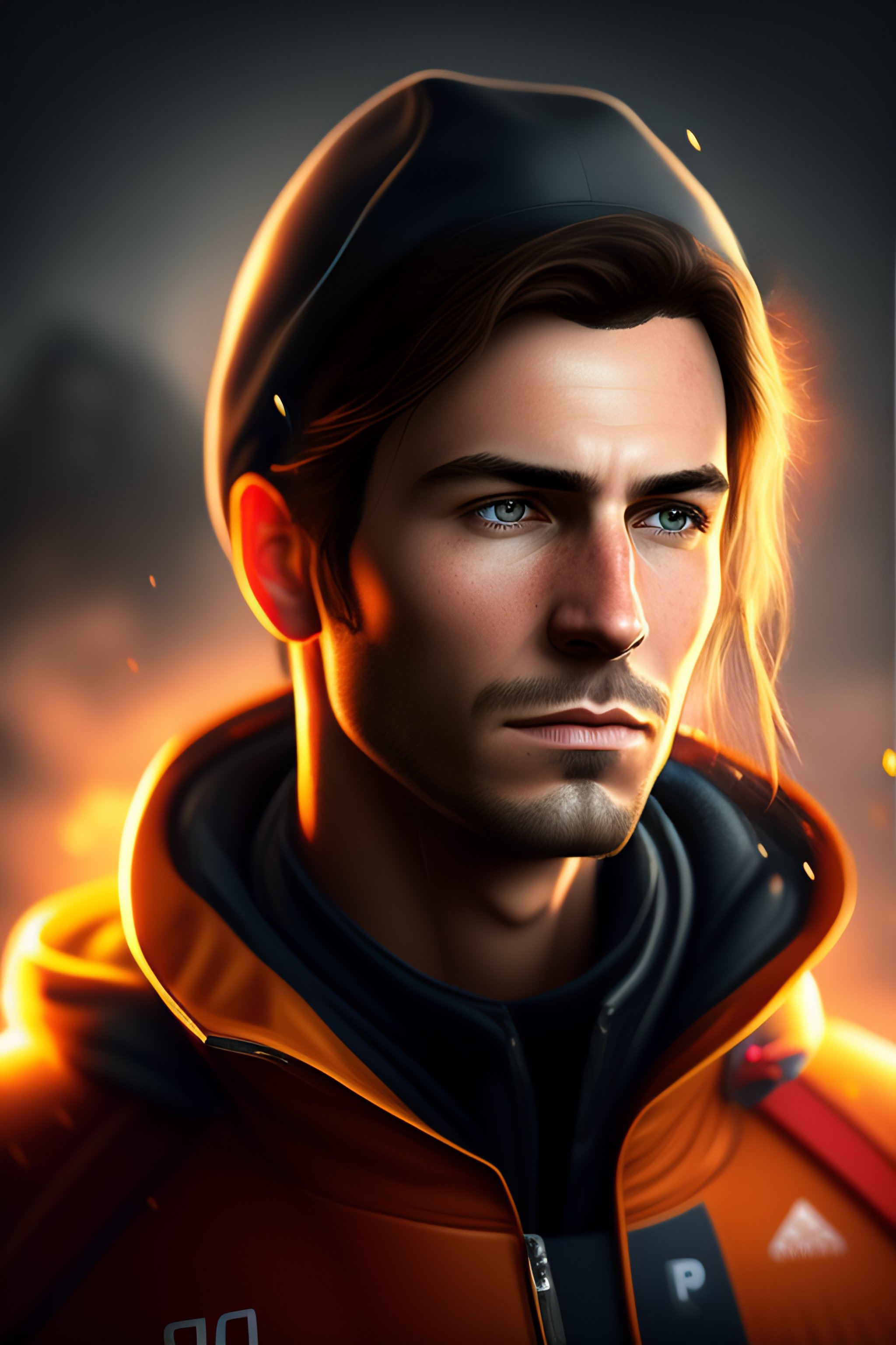 Lexica - Tired gamer portrait