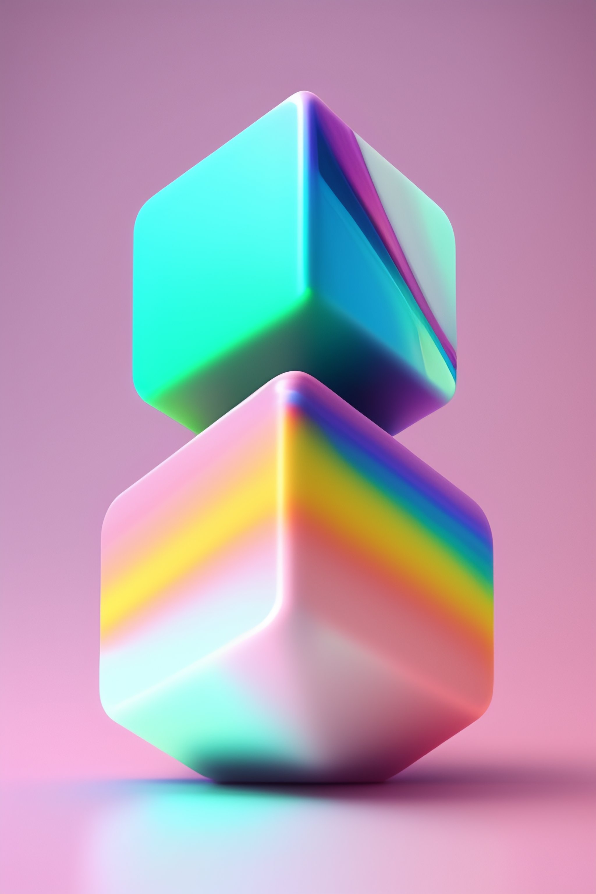 Lexica - A cube with painting on it with a pastel aesthetic, studio ...