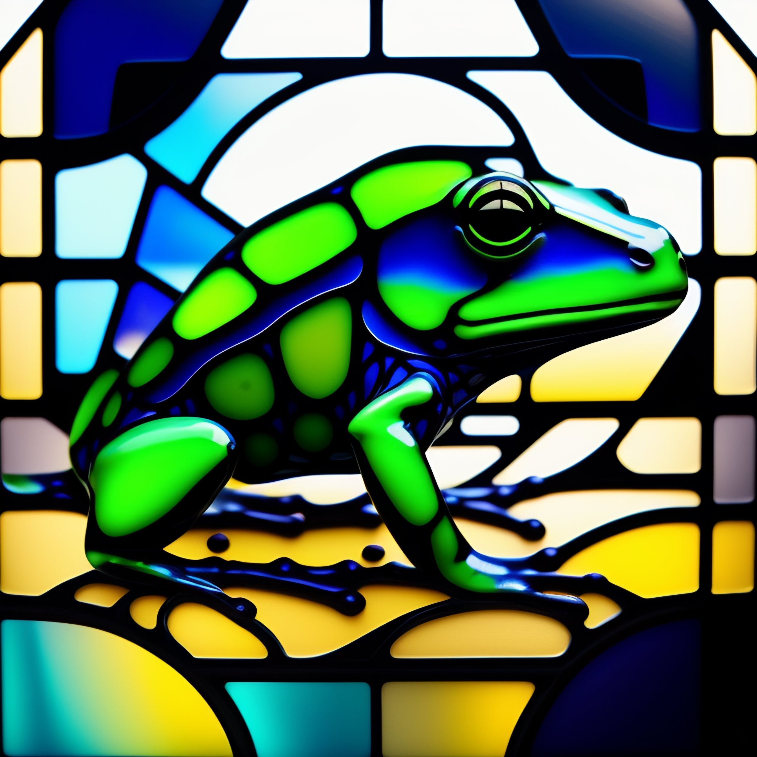 Stained Glass Frog