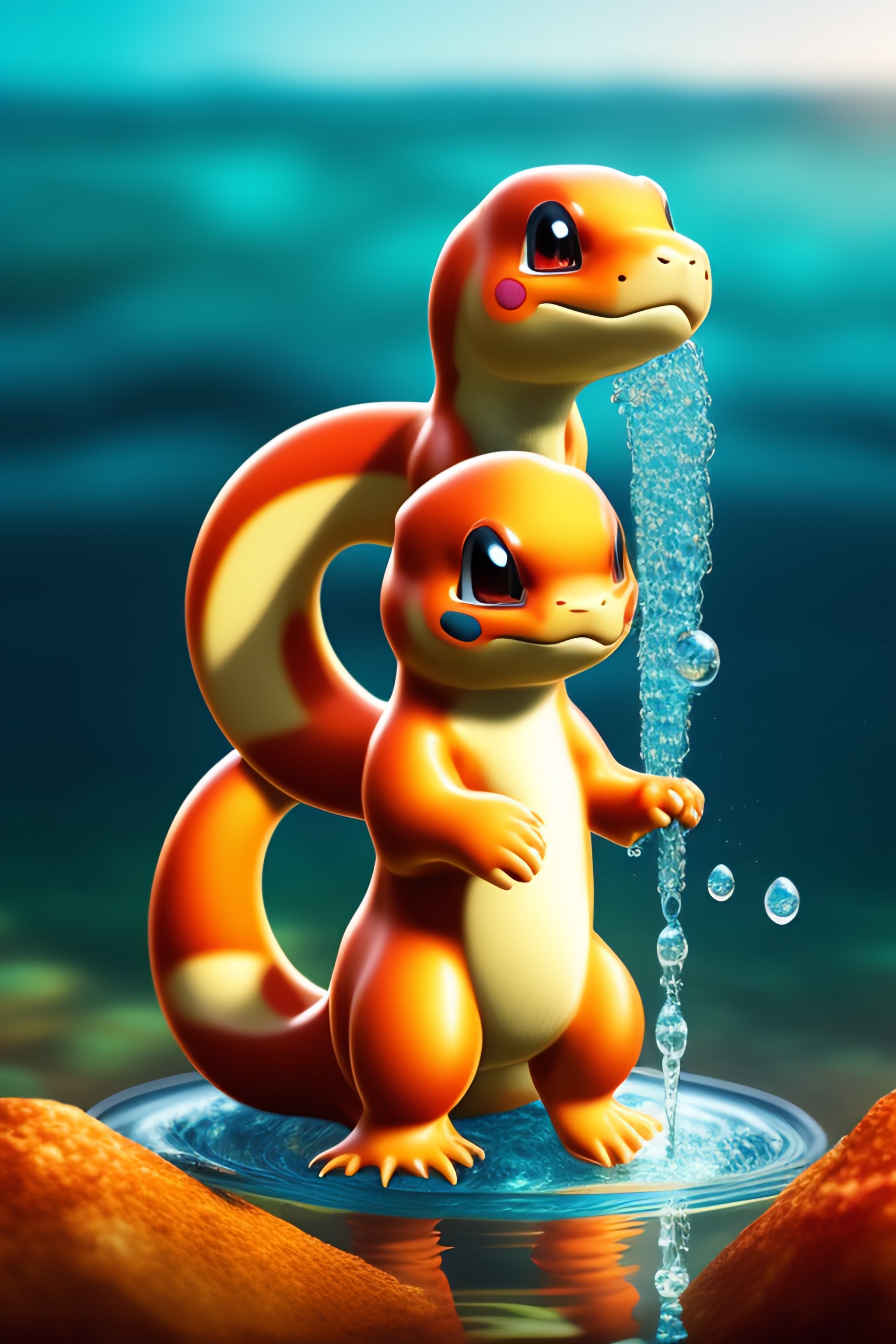 Lexica - Charmander pokemon water type