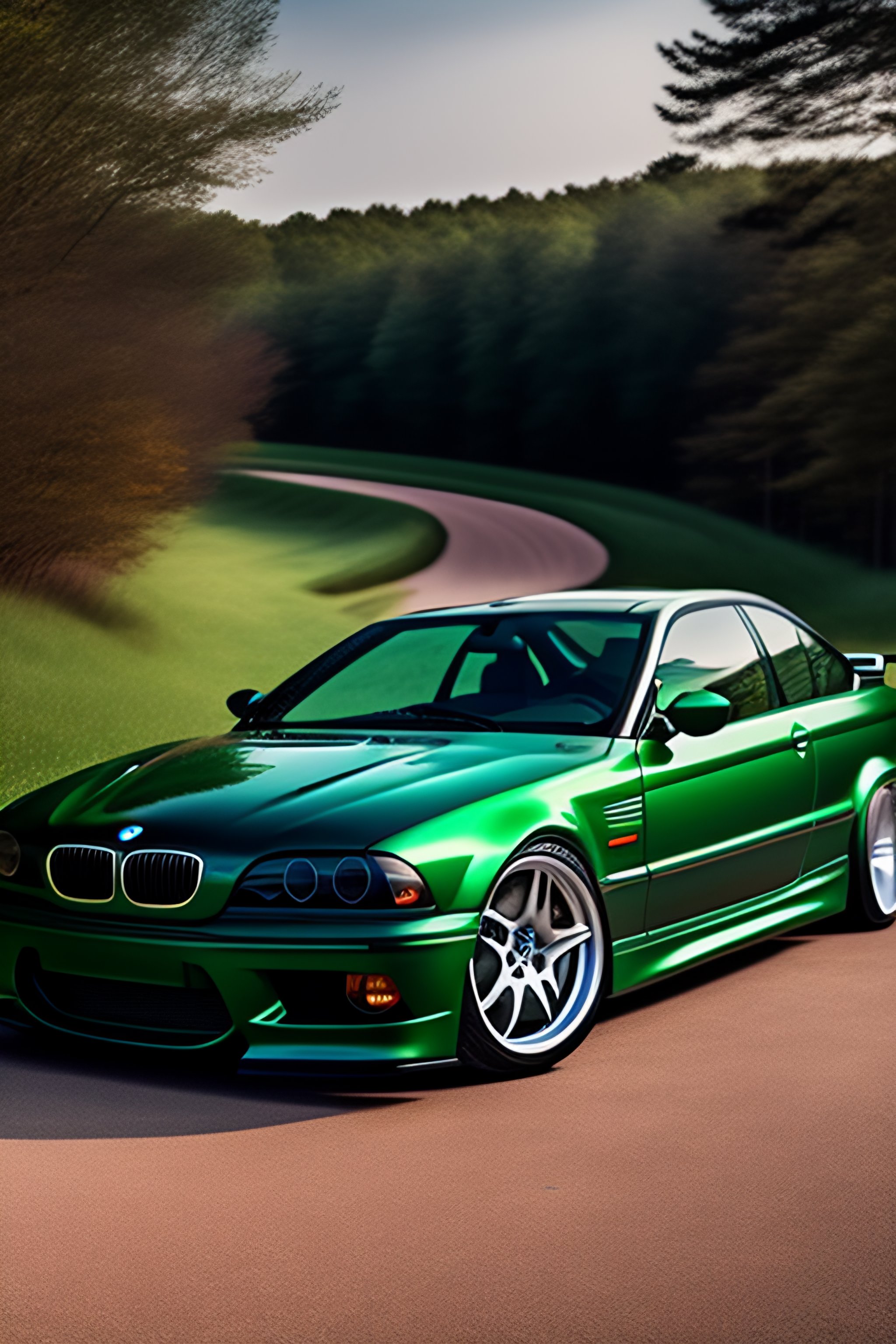 Lexica - Forest green e46 bmw, stock sedan, driving through Connecticut ...