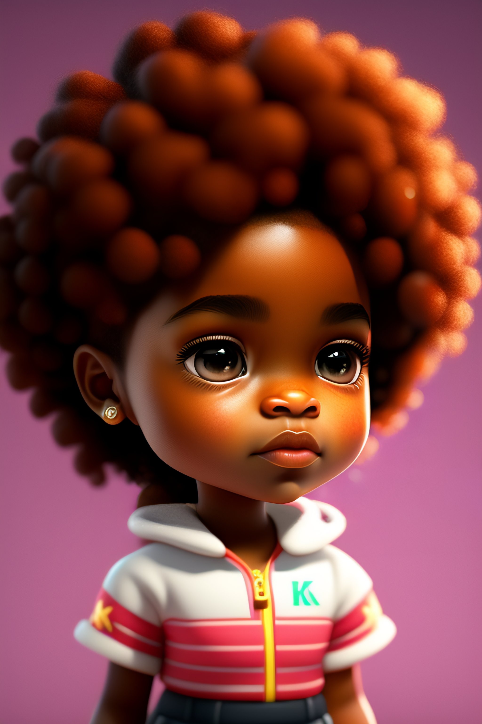 Lexica - Brown skin Alpha Kappa Alpha, little girl, standing, afro hair ...