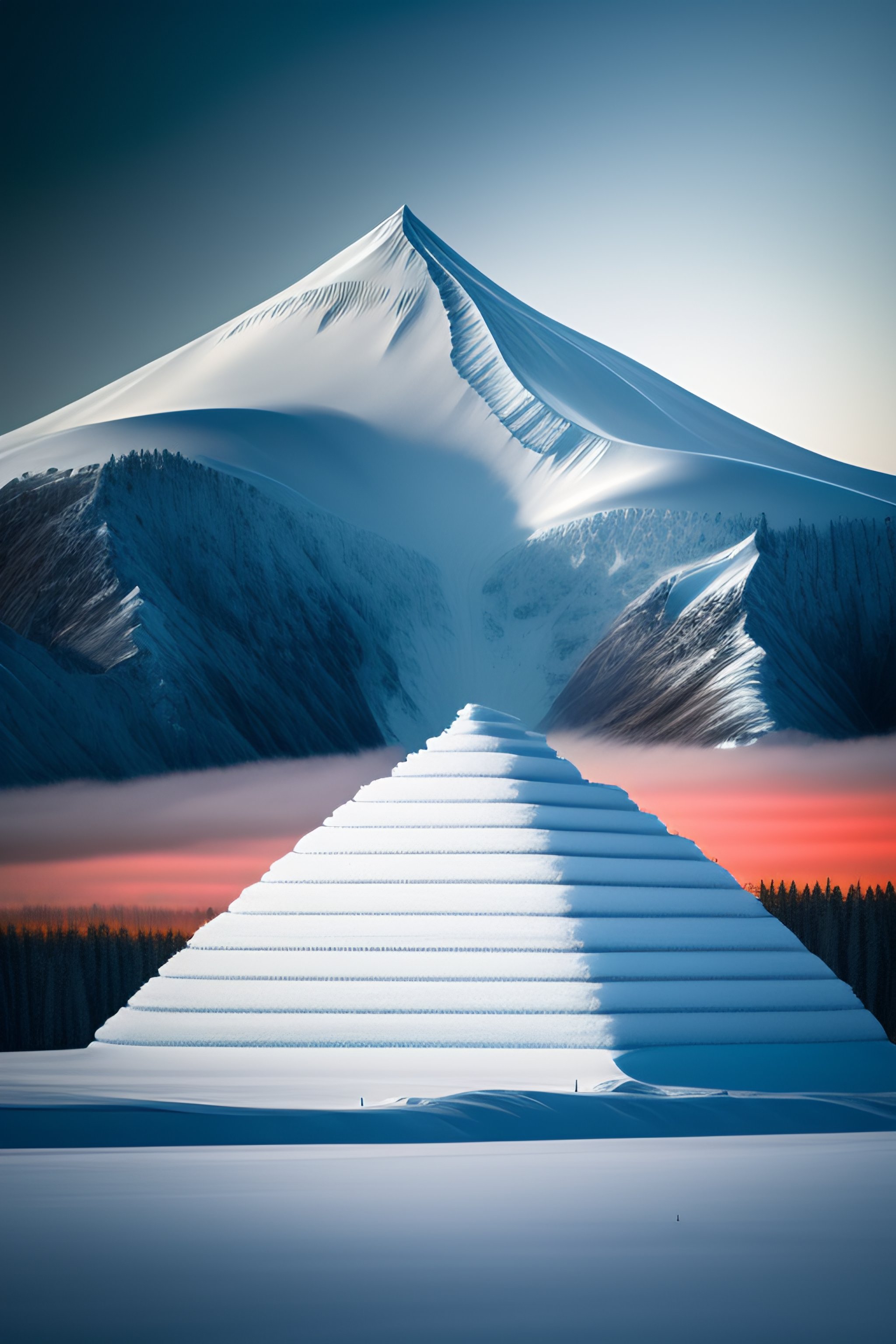 Lexica - Pyramid covered in snow