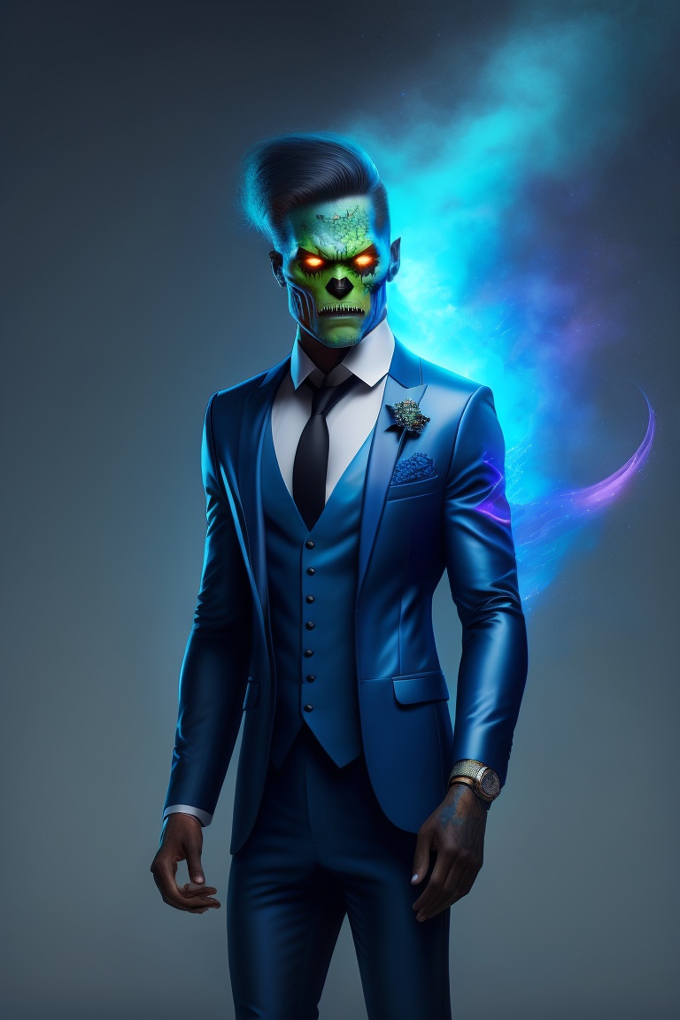 Lexica - Zombie, blue, black suit