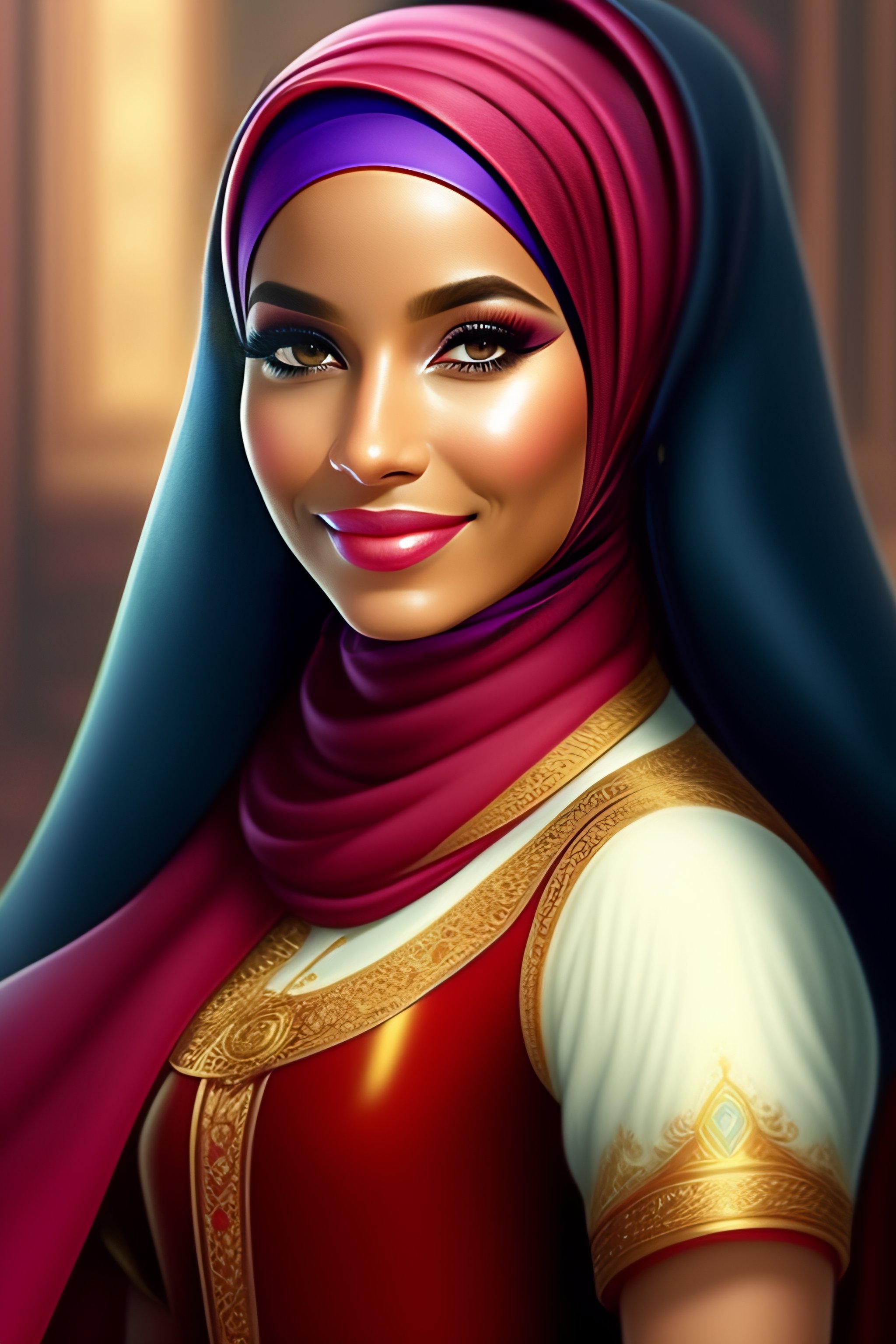 Lexica - Hijabi Disney princess