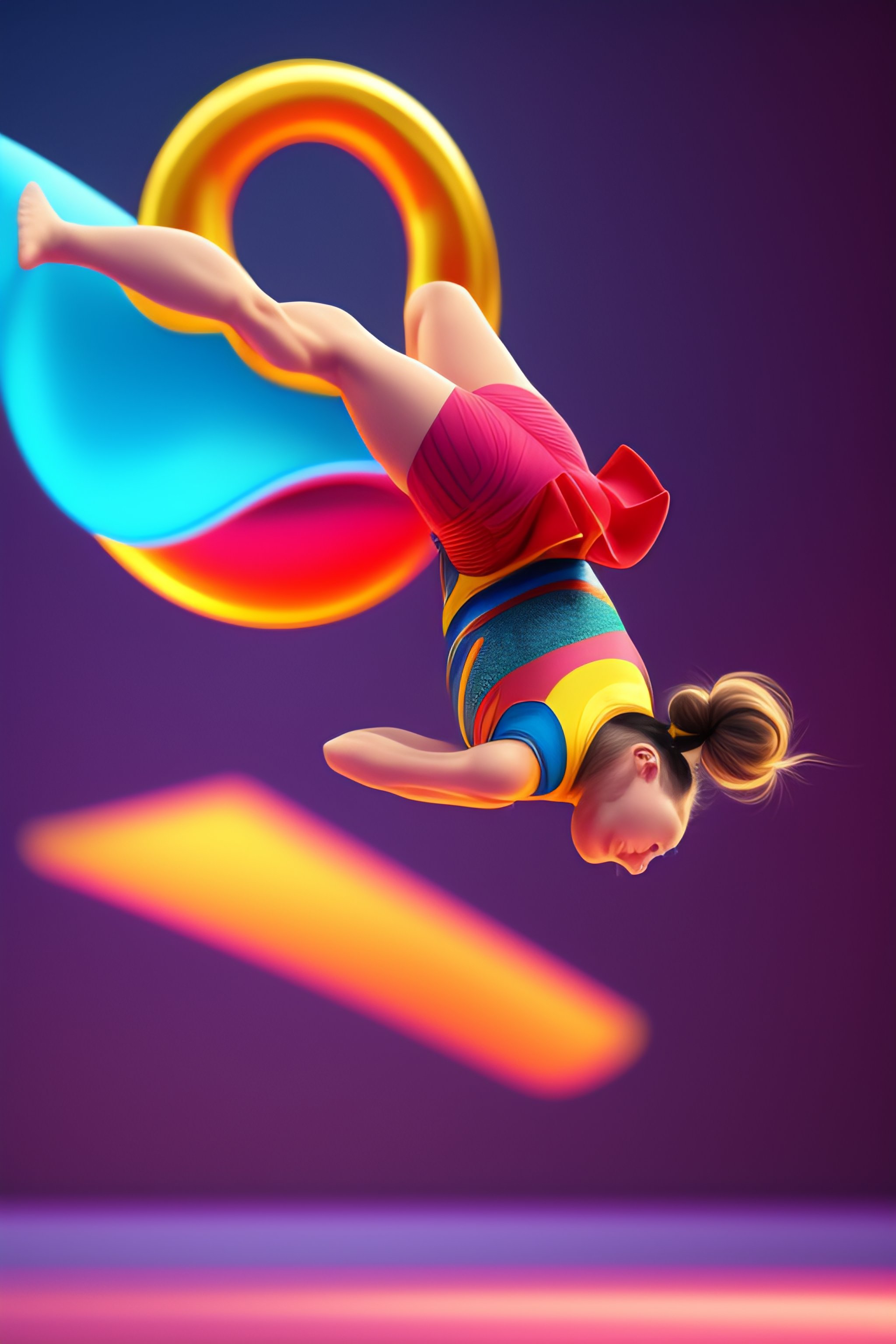 Lexica - Girl Acrobat, pixar style, 3d style, disney style, 8k, beautiful