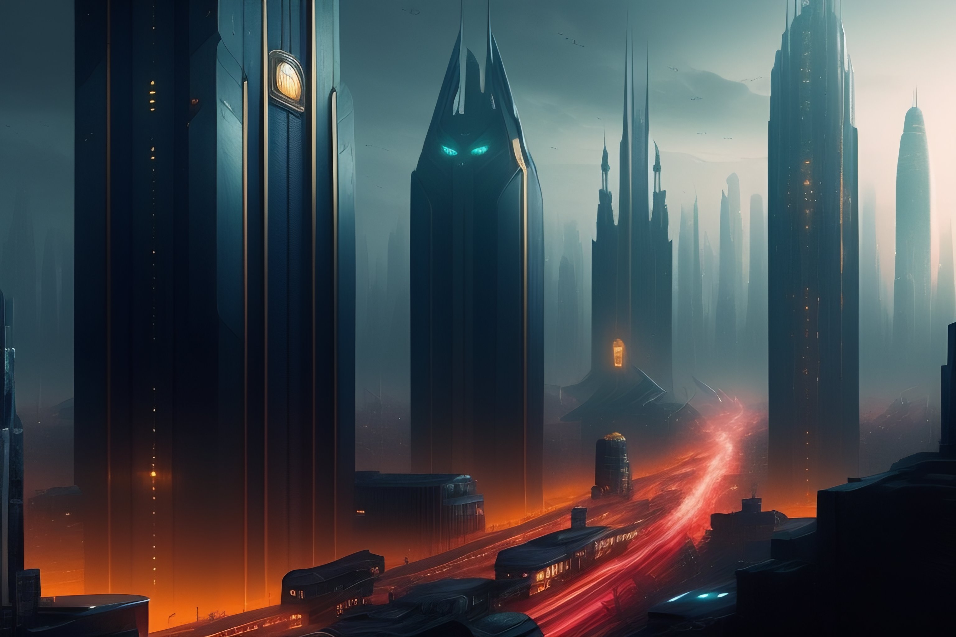 Lexica - Capitalist hell dystopia grim dark city