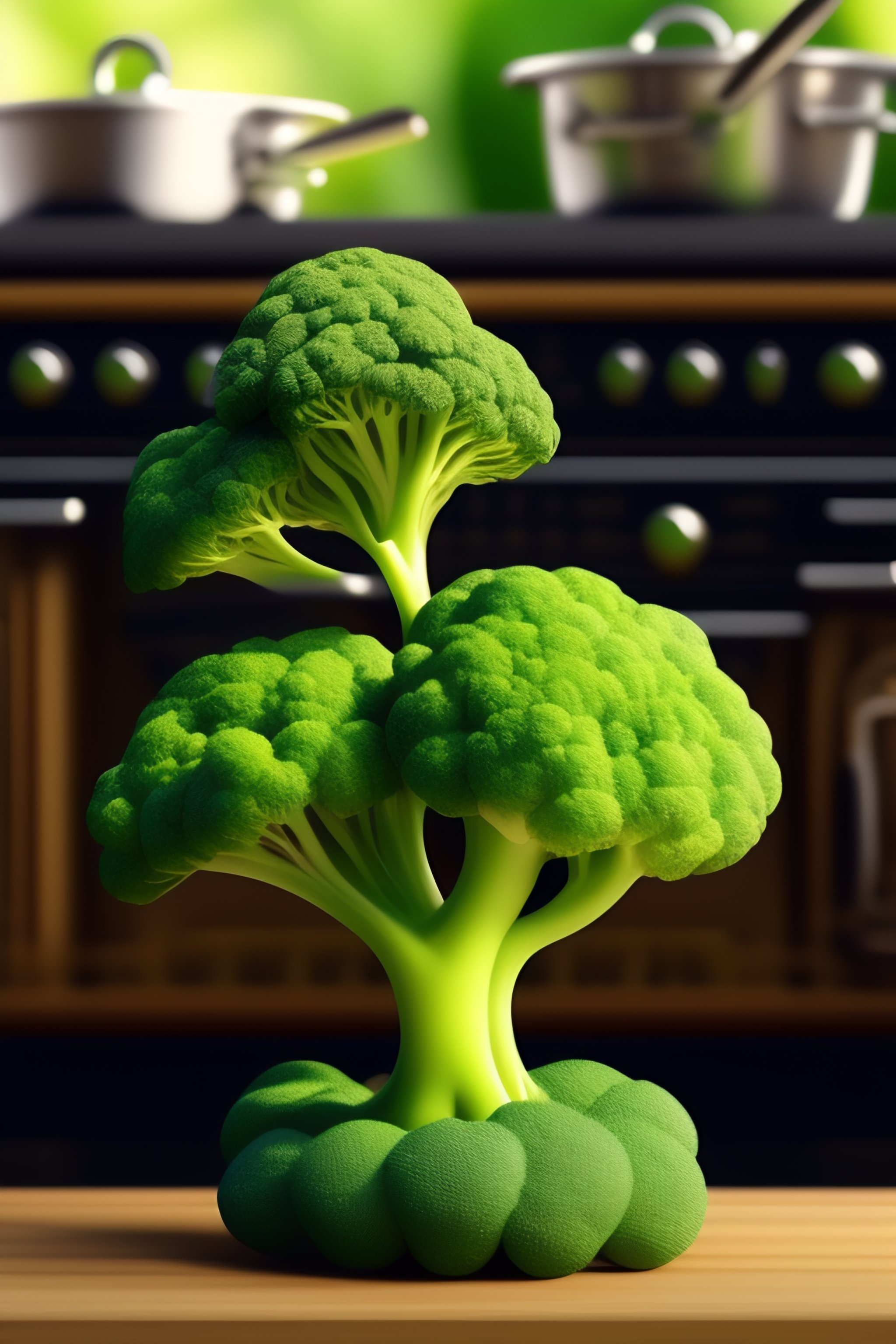 Lexica - Cartoon talking broccoli