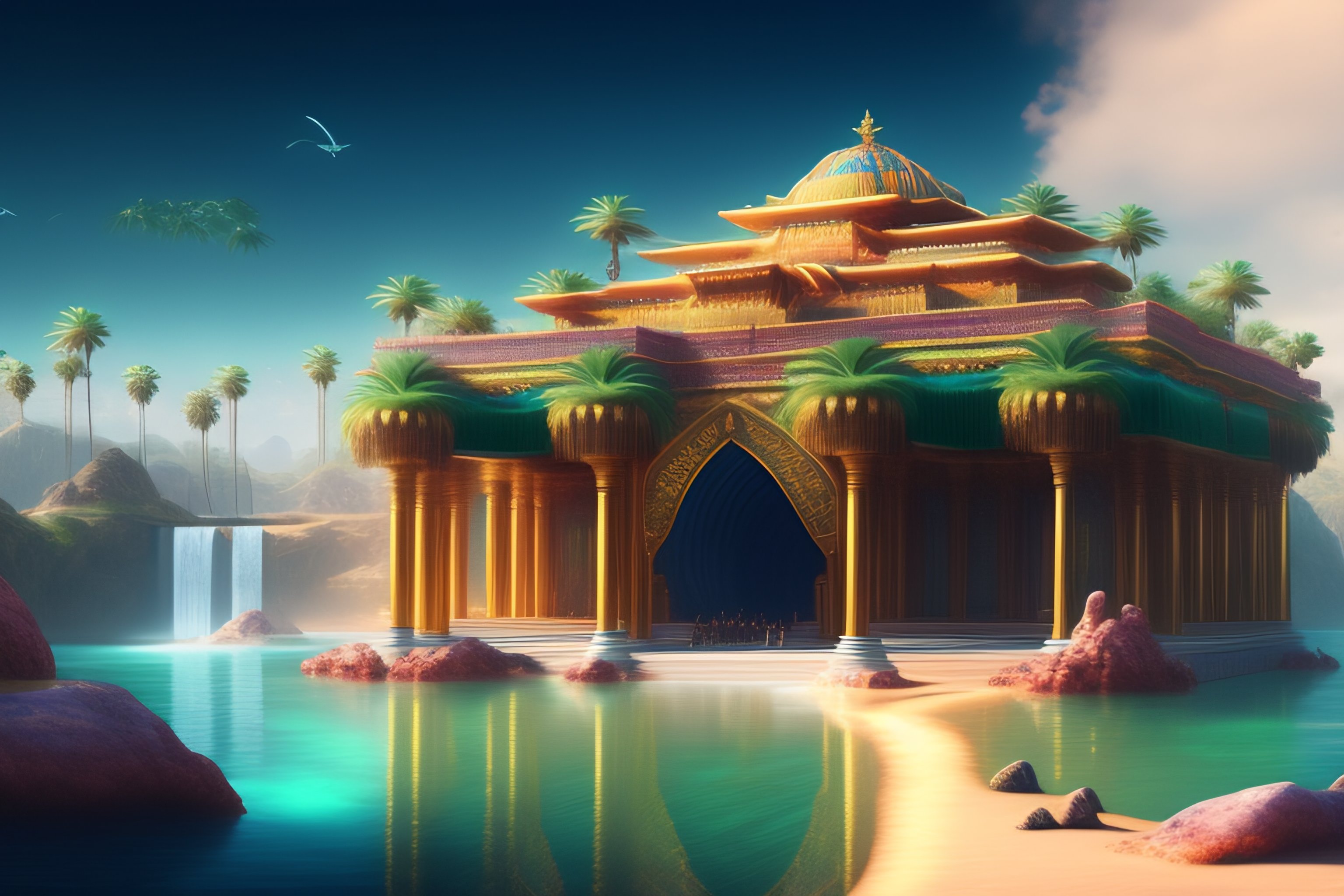 Lexica - Most beautiful and gigantic multiple palace of the gods, 8k ...