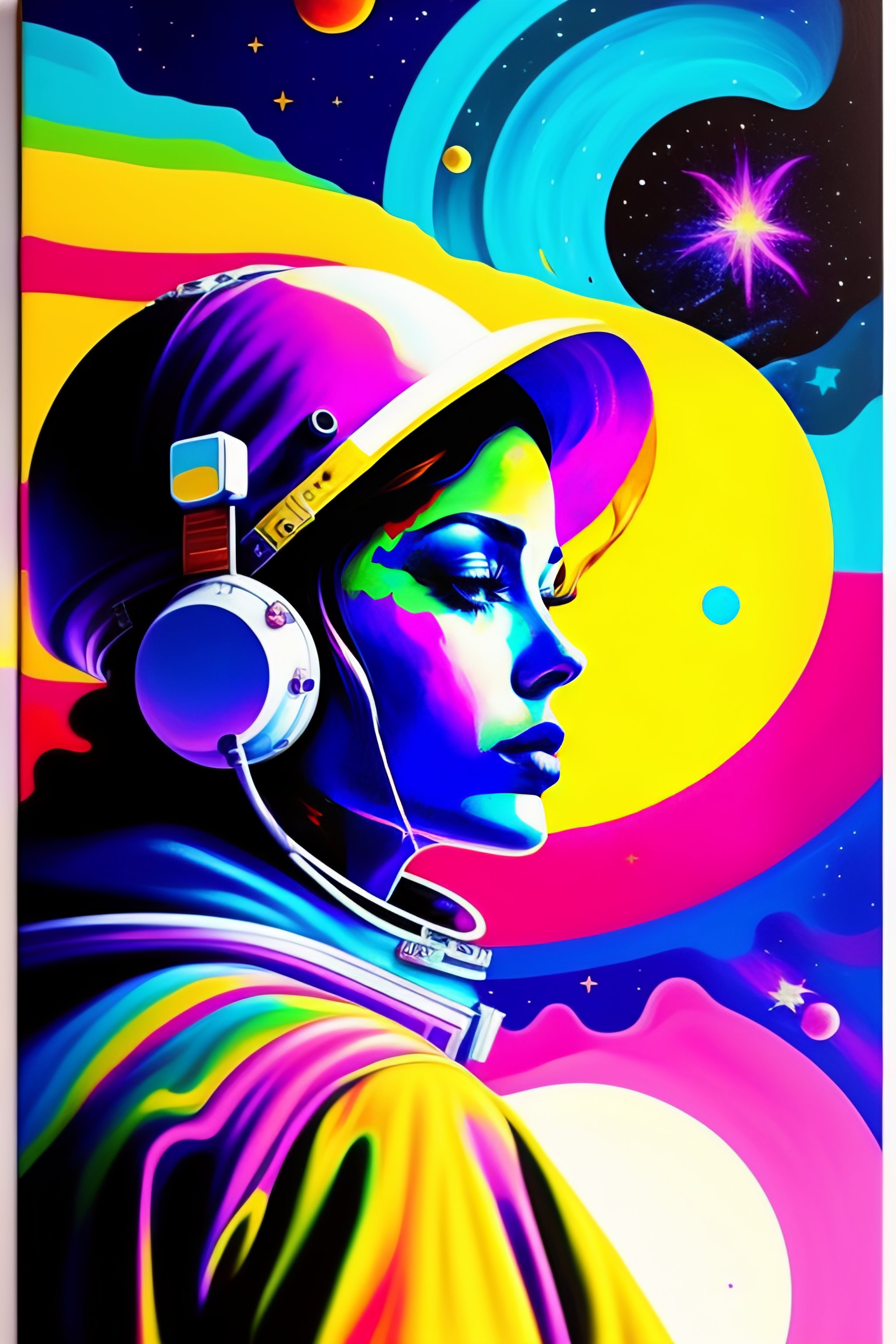 Lexica - Artistic, colorful, paint dripping everywhere, face melting ...