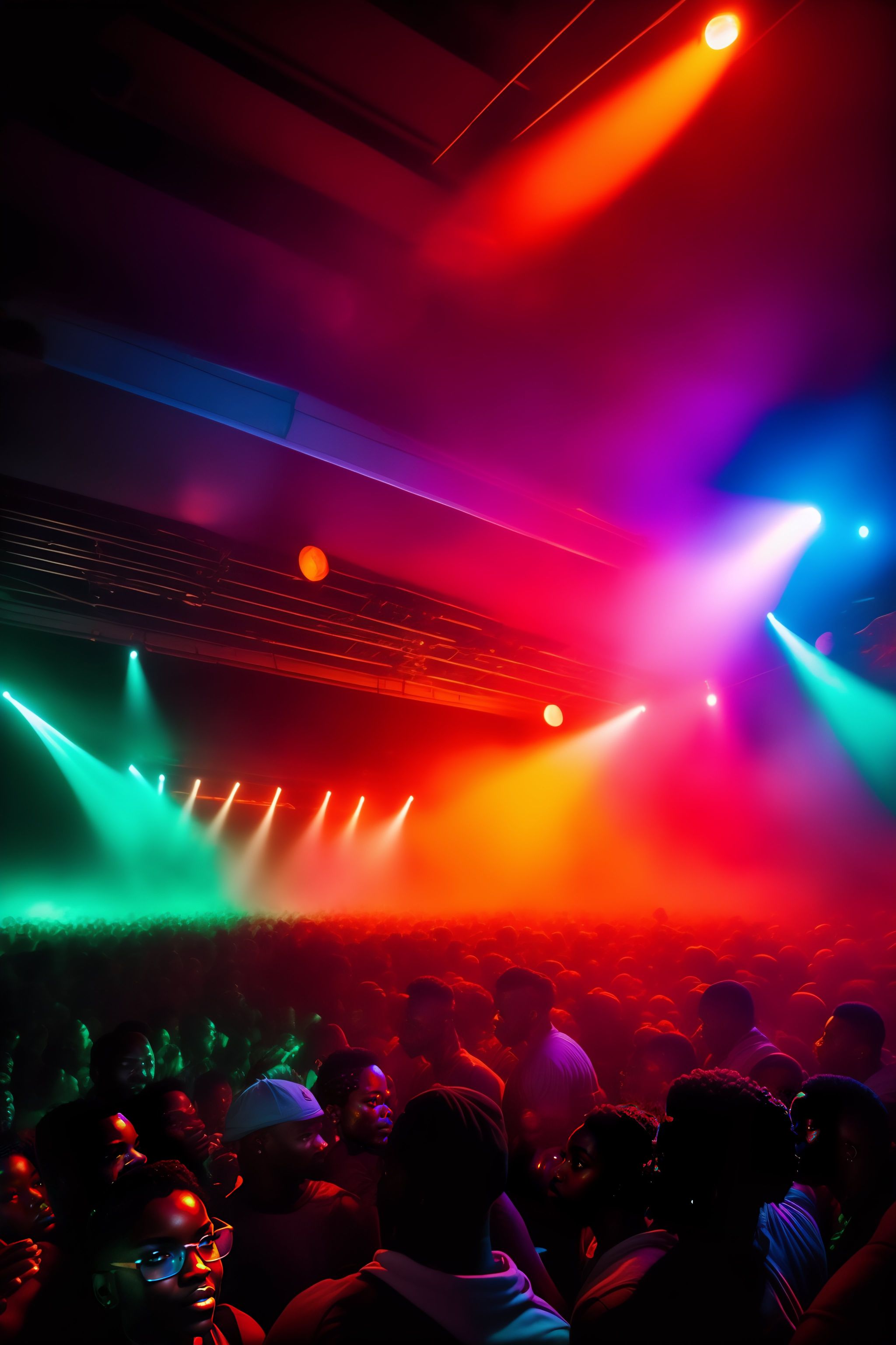 Lexica - Club scene from a rave in South Africa, beautiful, highly ...