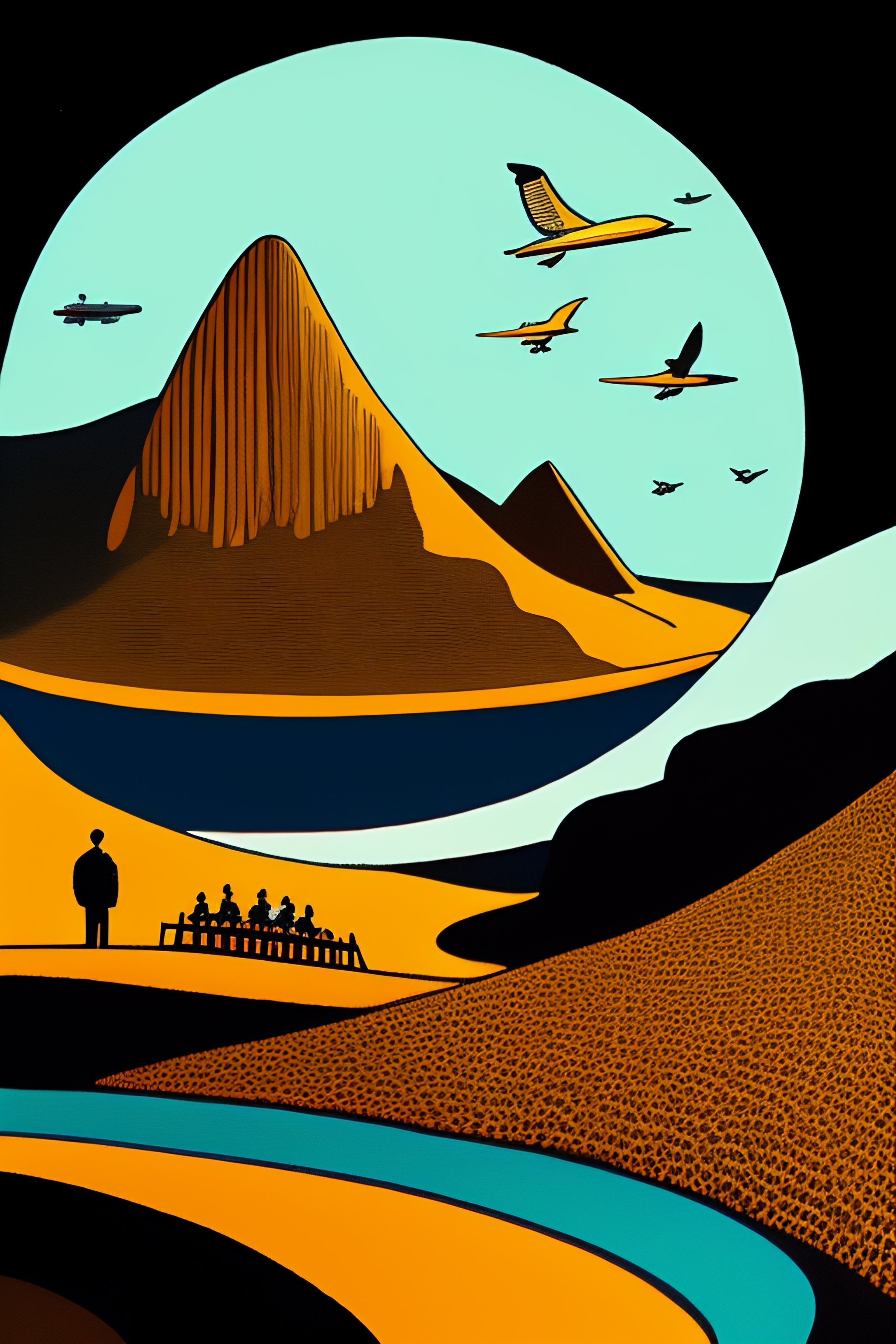 Lexica - Pen and ink, birds eye view, illustrated by hergé, Background ...