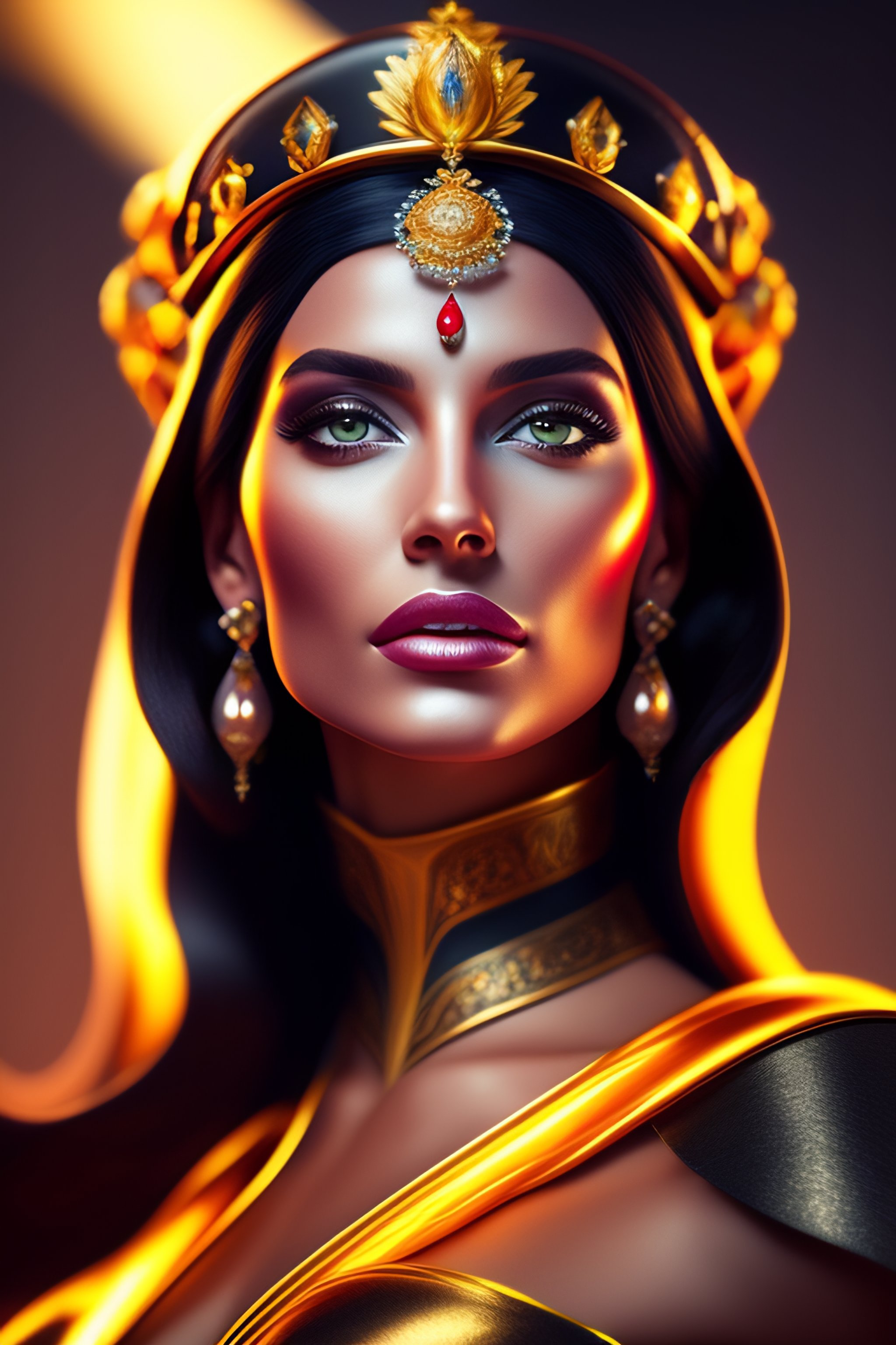 Lexica - Queen godess, european, alien, plavalaguna, futuriste 4k réaliste