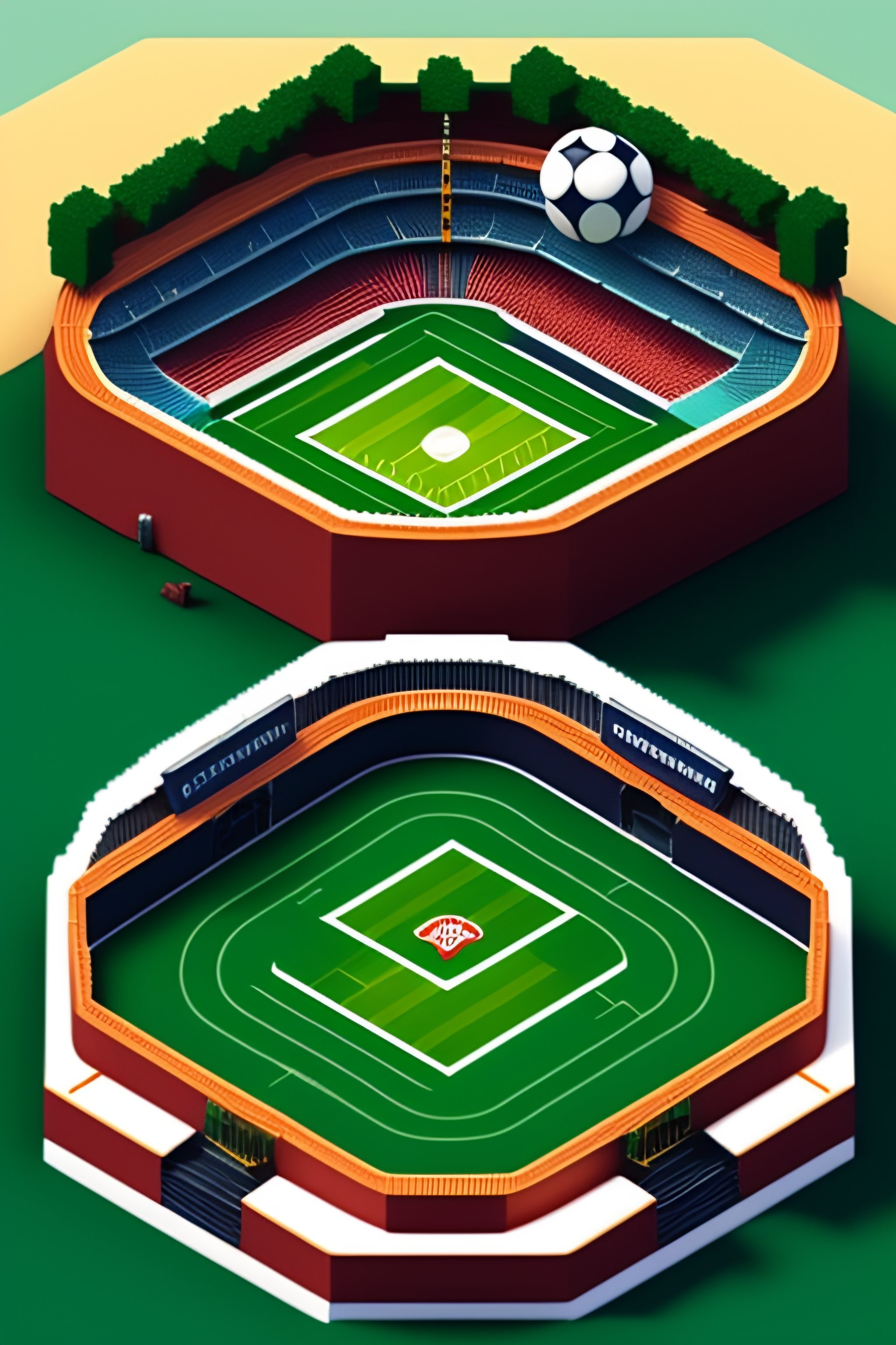 Lexica - Europe football stadion, pixel art