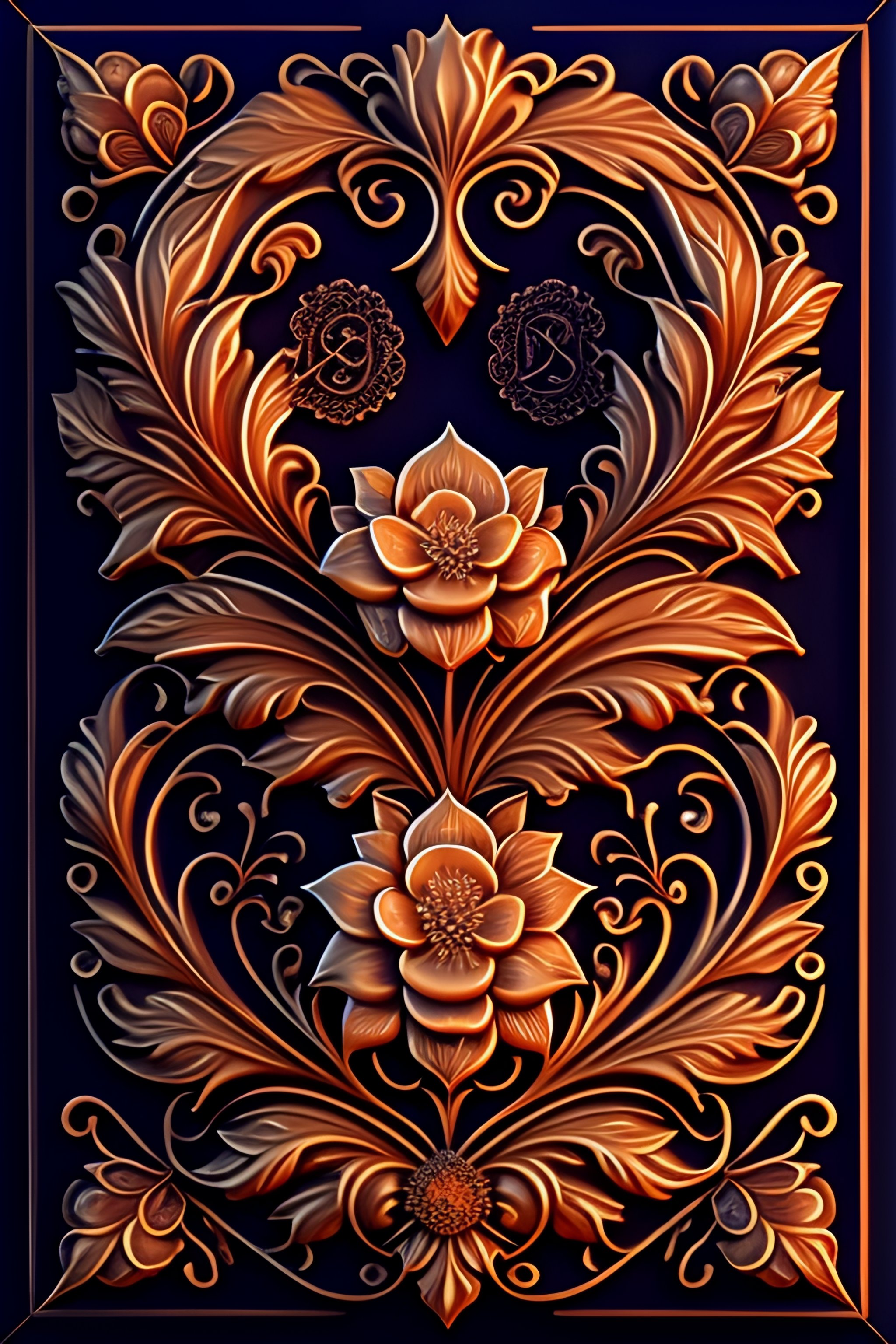 Lexica - Beautiful symmetrical decorative ornament with classical ...