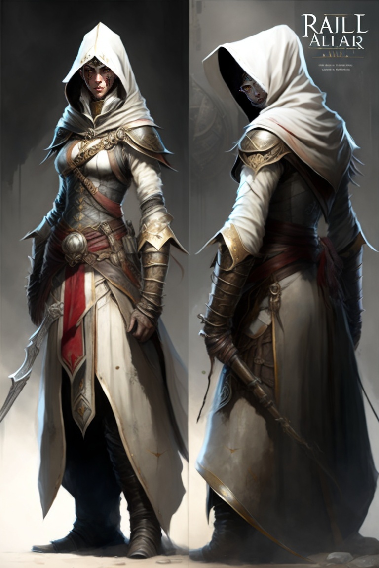 Lexica - Medium full shot female Altair from Assassin's Creed, detailed ...