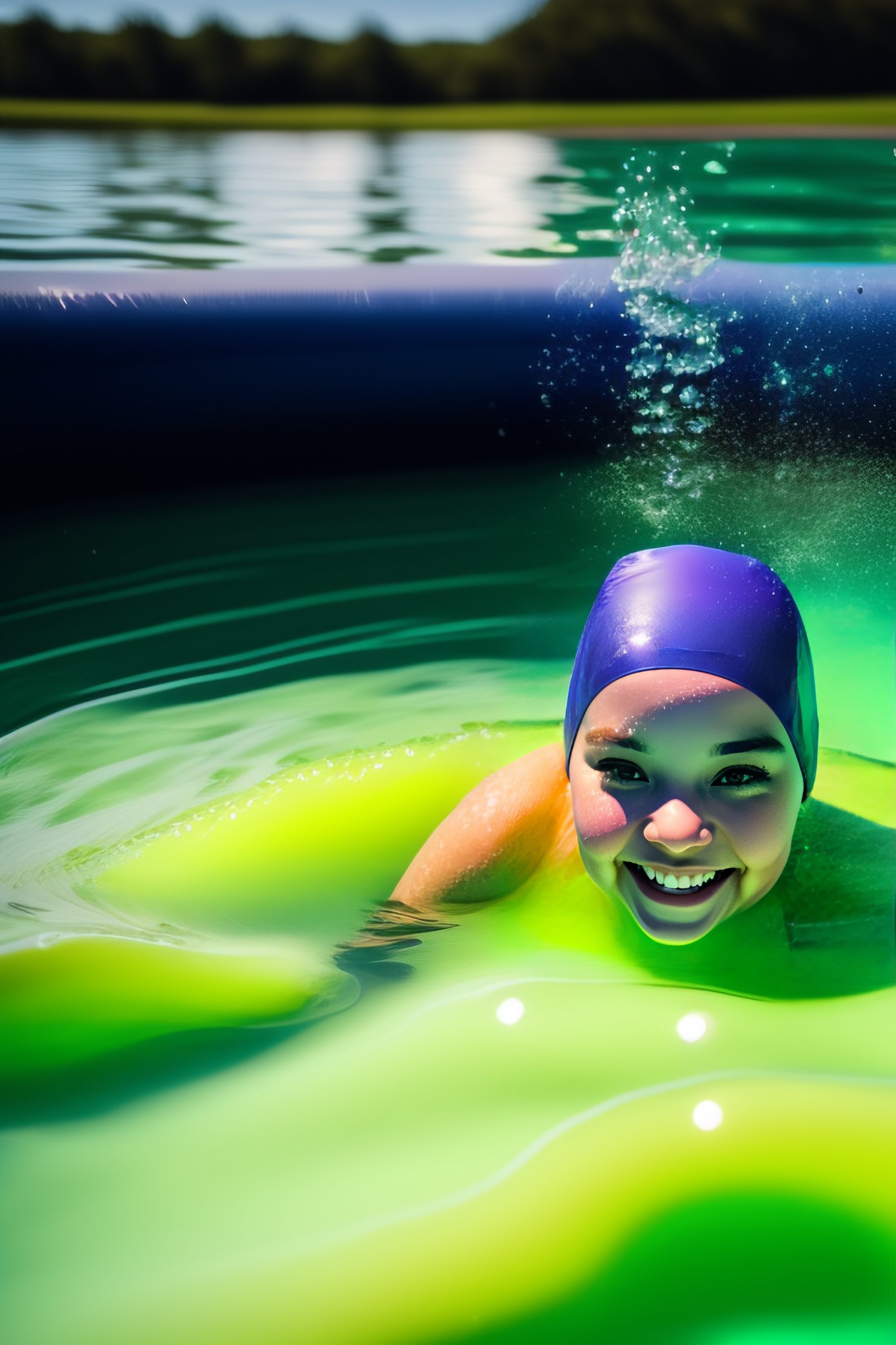 Lexica - Lena goes swimming in a slime pool