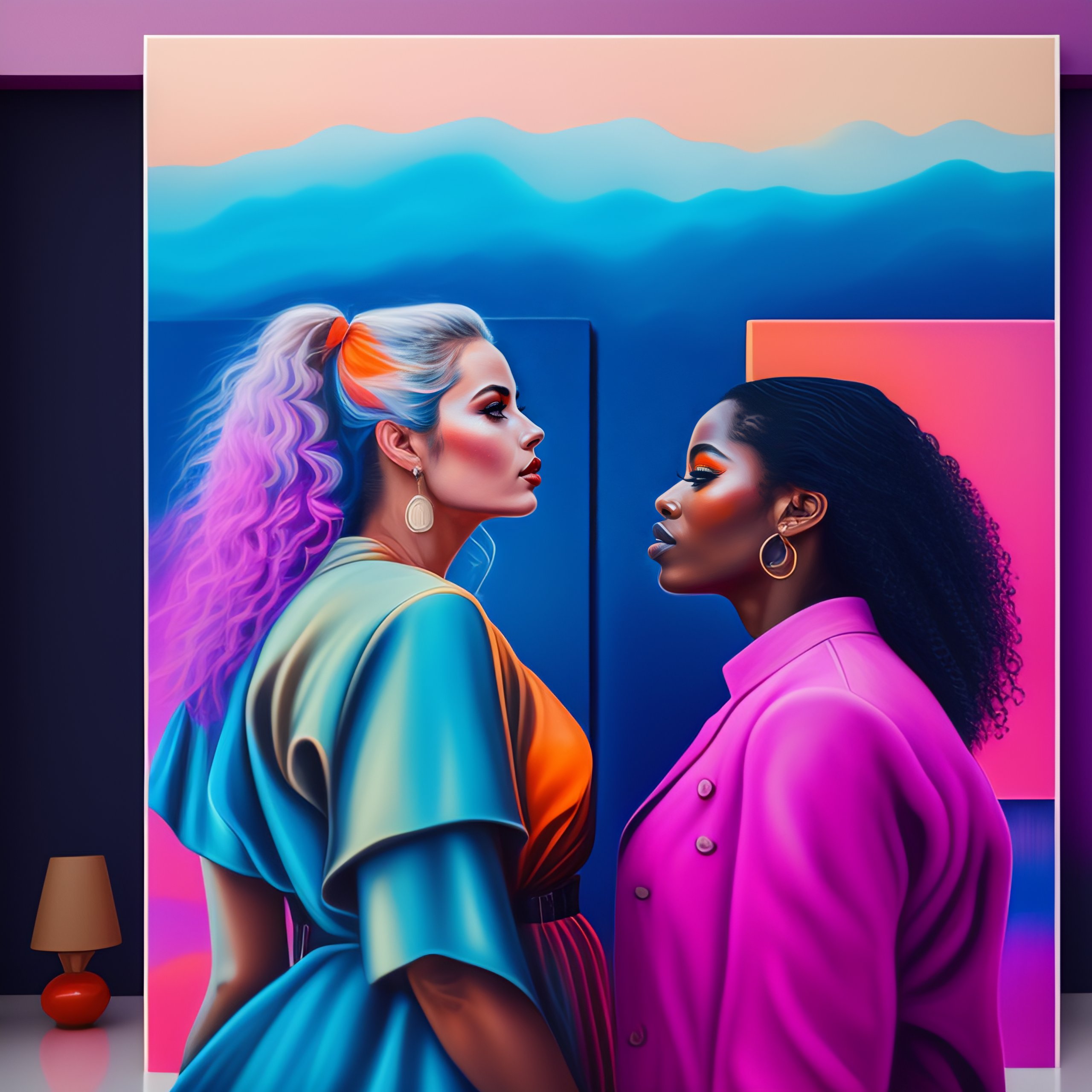 Lexica - Lesbian art, black and orange