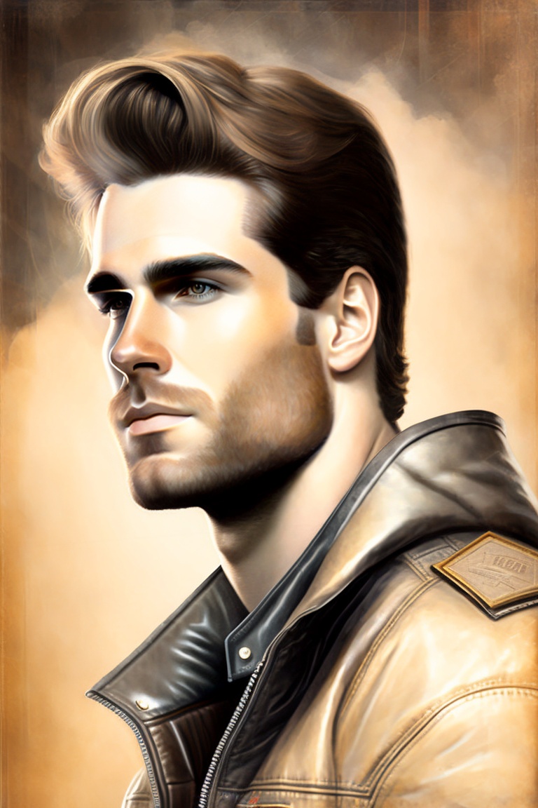 Lexica - A detailed charcoal portrait of athlete, european male ...