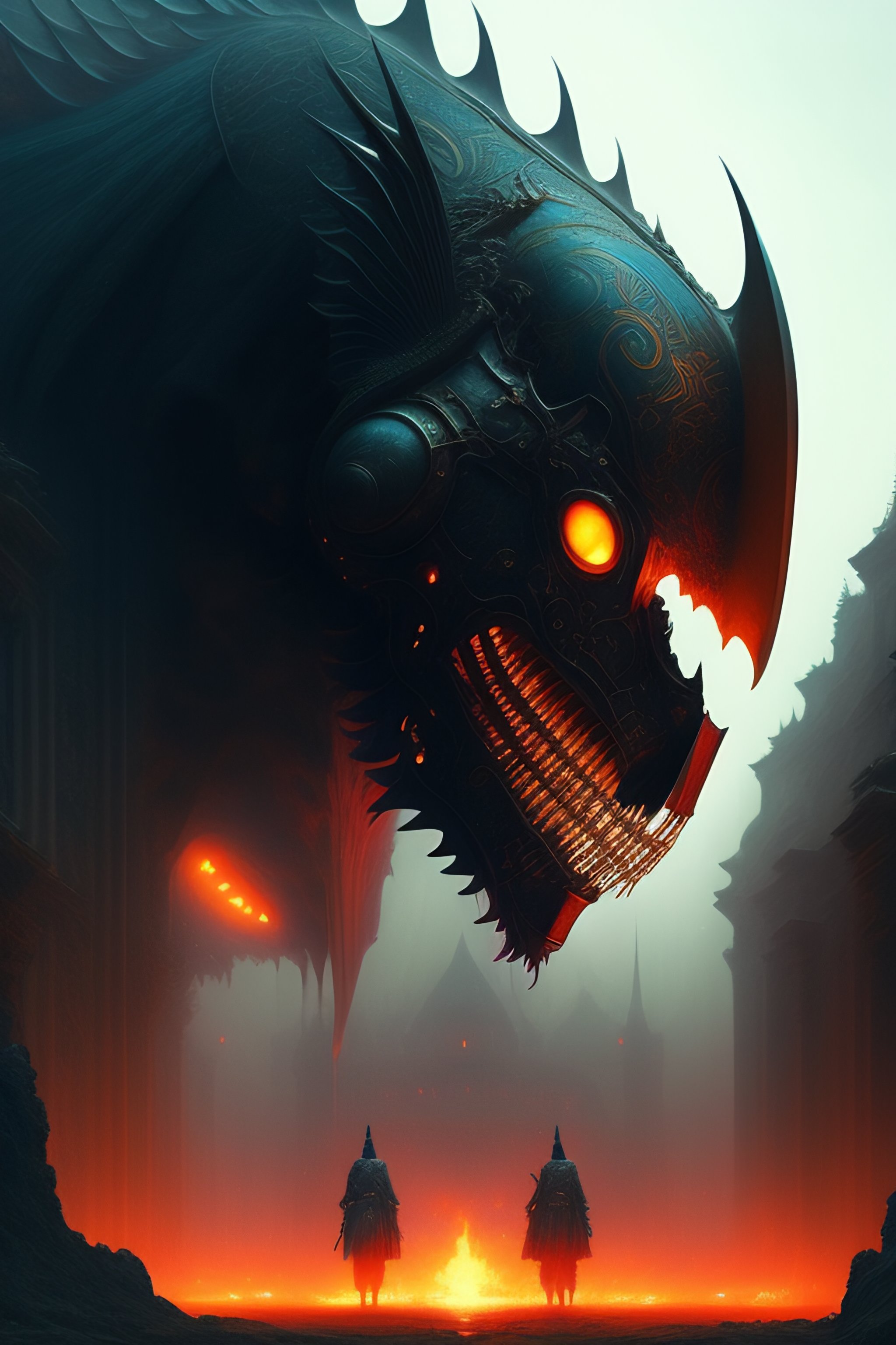 Lexica - The bane, horror art by beksinski and szukalski and giger and ...