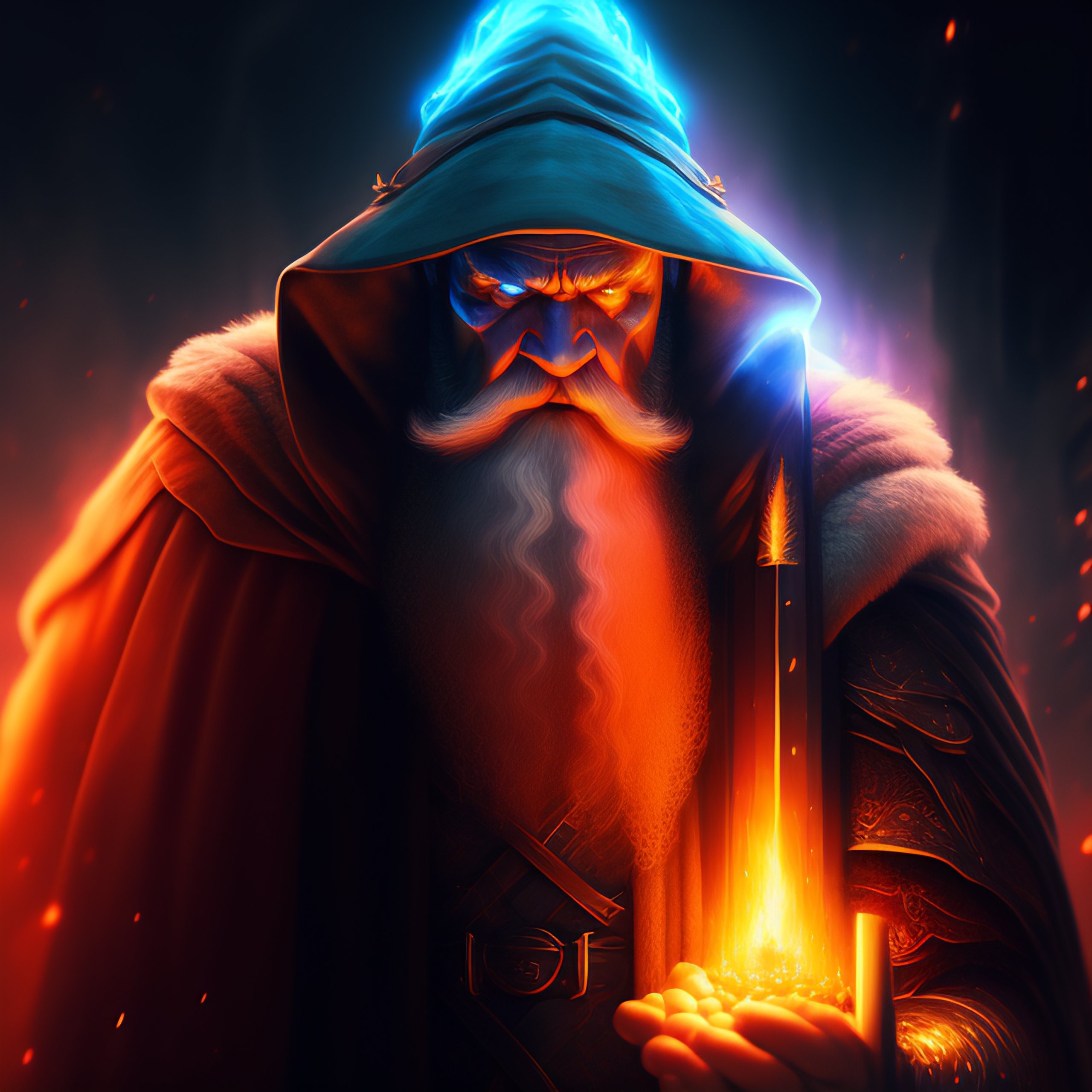 Lexica - Balrog vs gandalf, mettalic colours, cyberpunk , highly ...