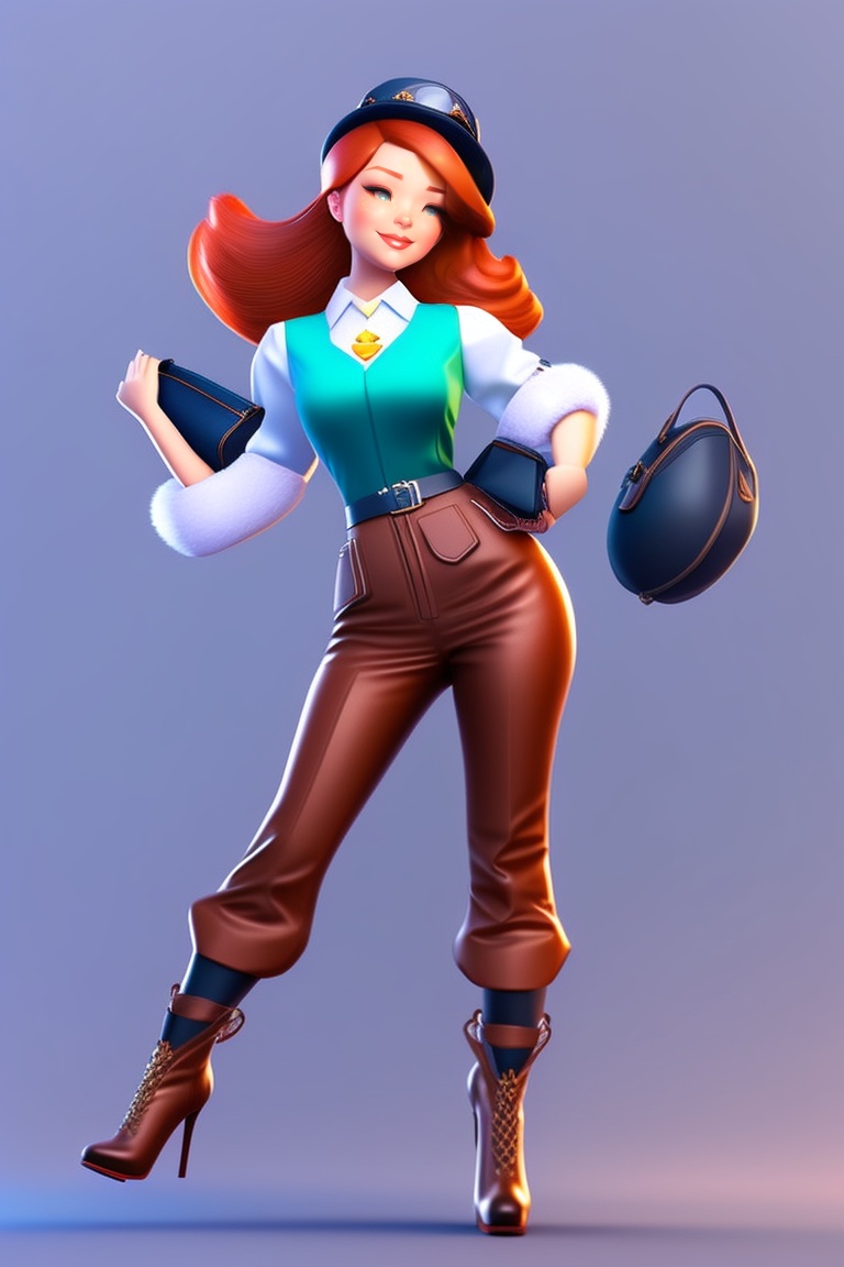 Lexica - Stylized, 3d render, octane render, 3d, ZBrush, human, white female, girl, posing ...