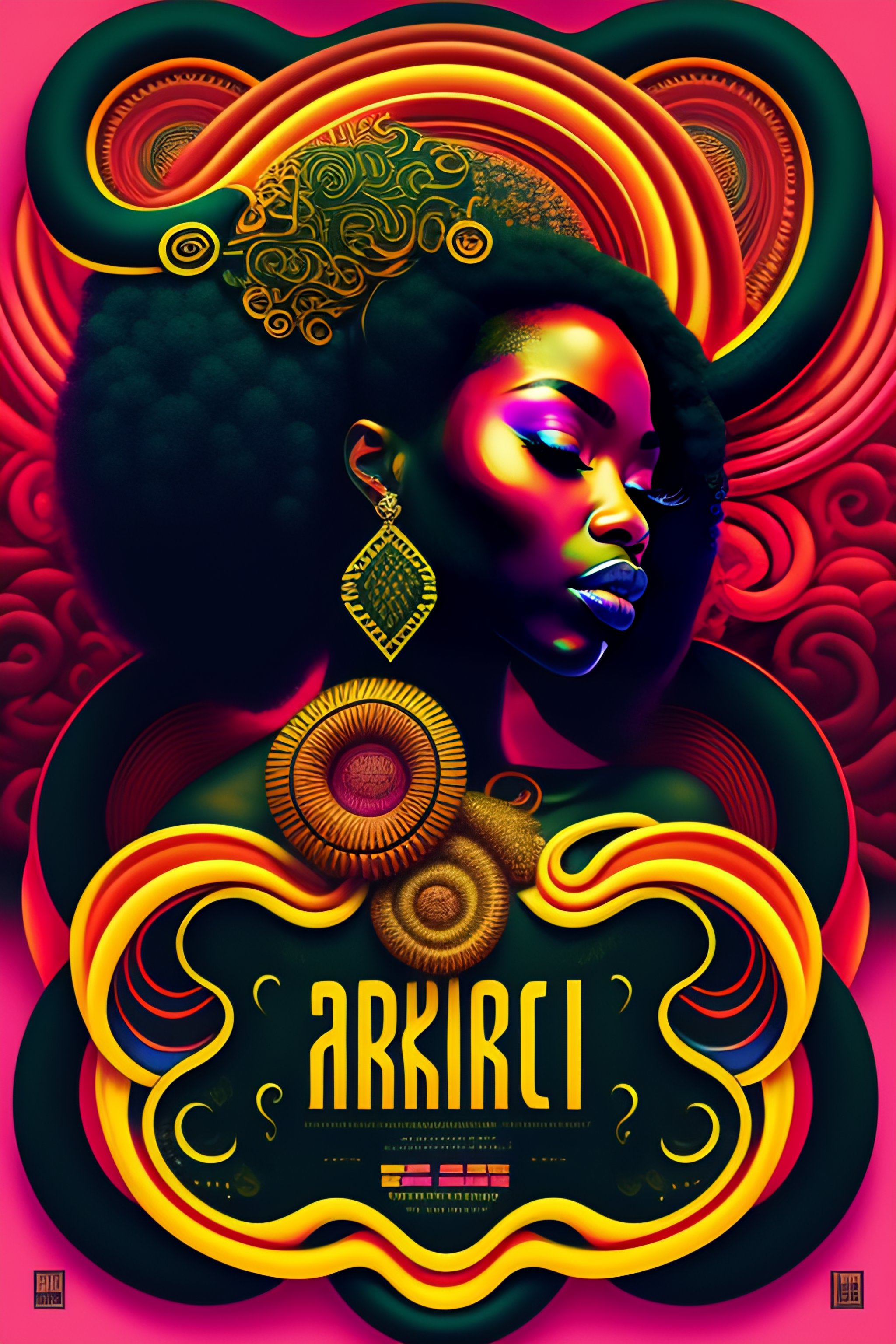 Lexica - "Afrobeats" write text intricately detailed album cover with ...