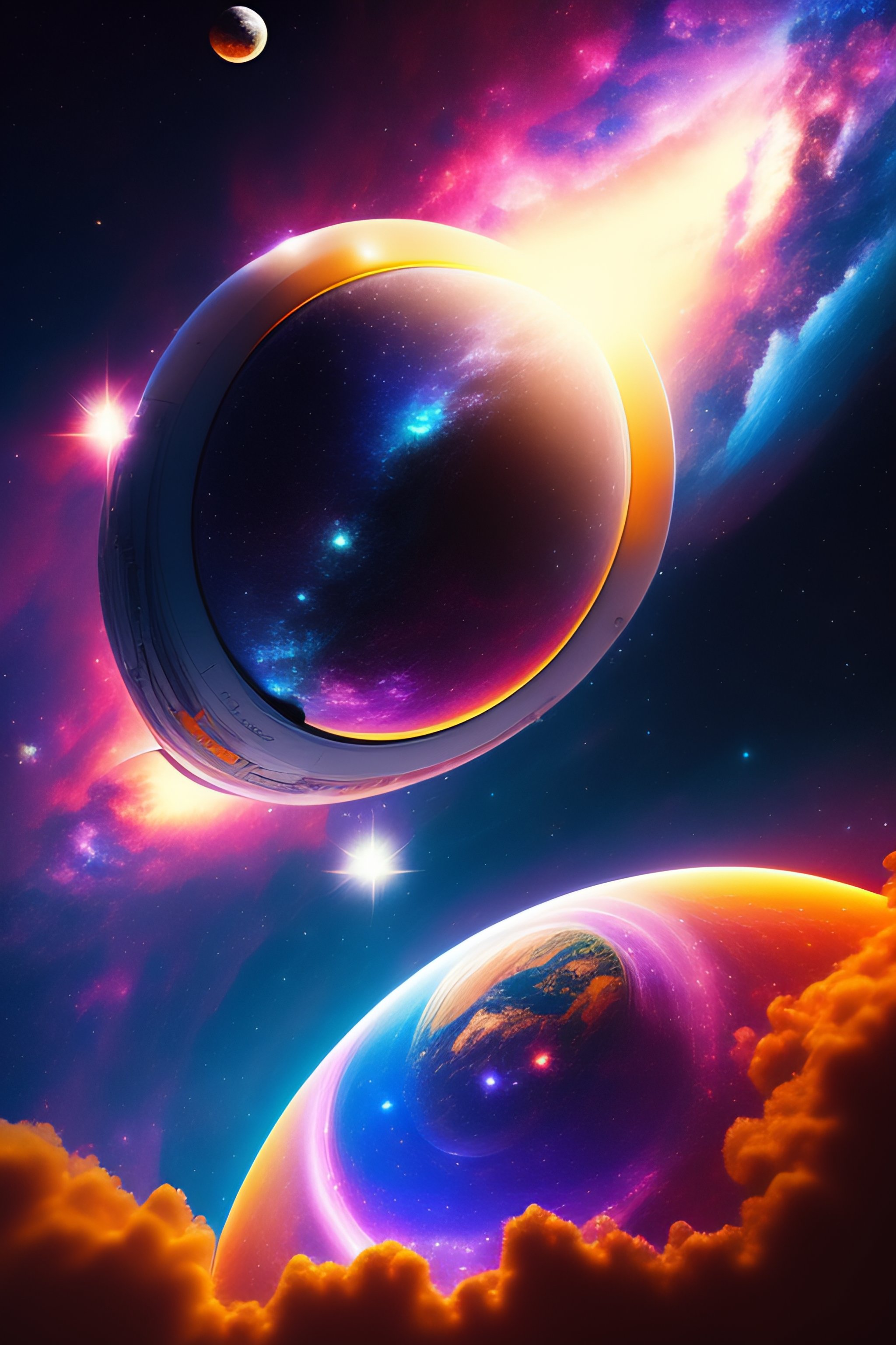 Lexica - Spaceship stars galaxy hyper realistic