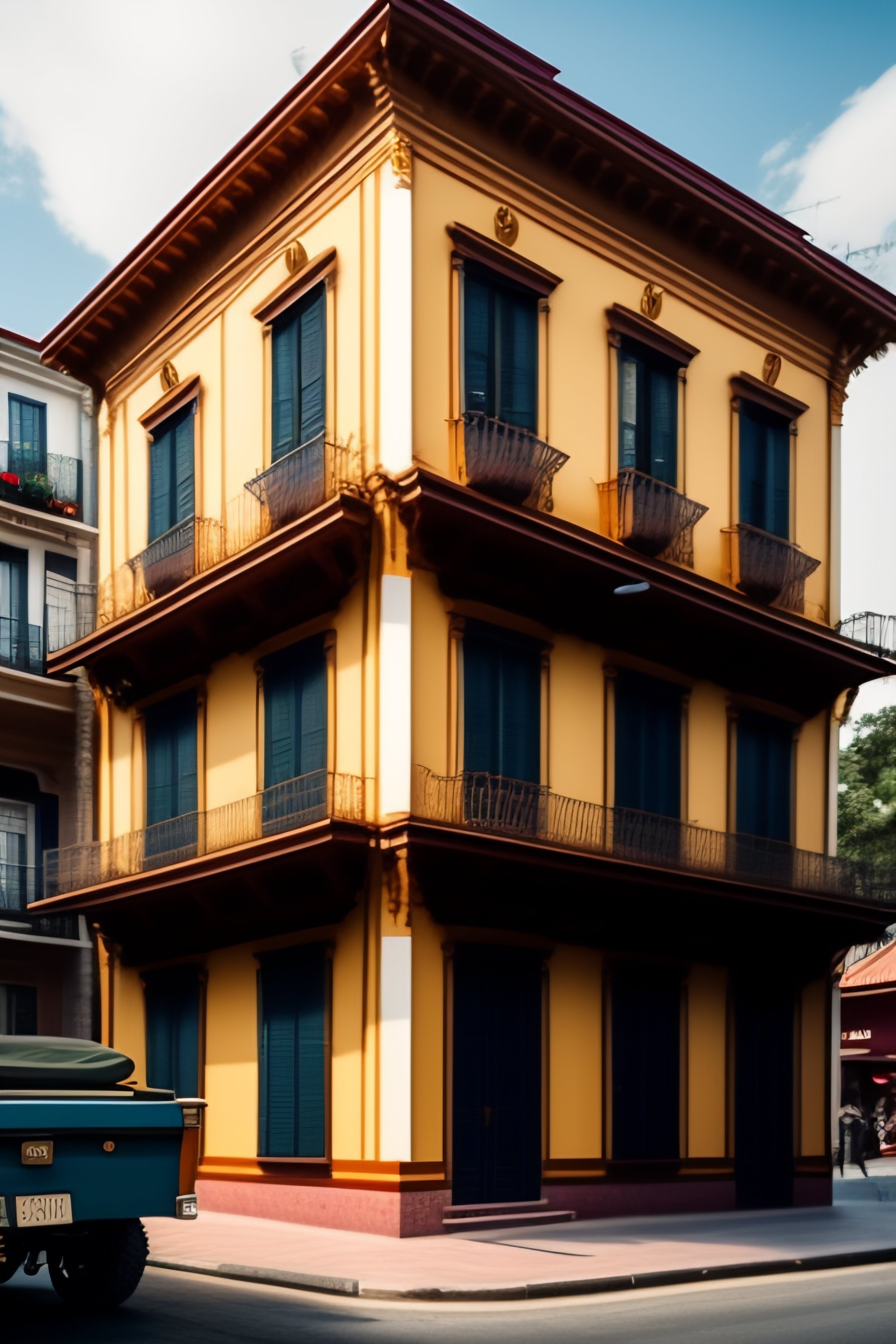 Lexica - 3 story building in colonial style in pedestrian street