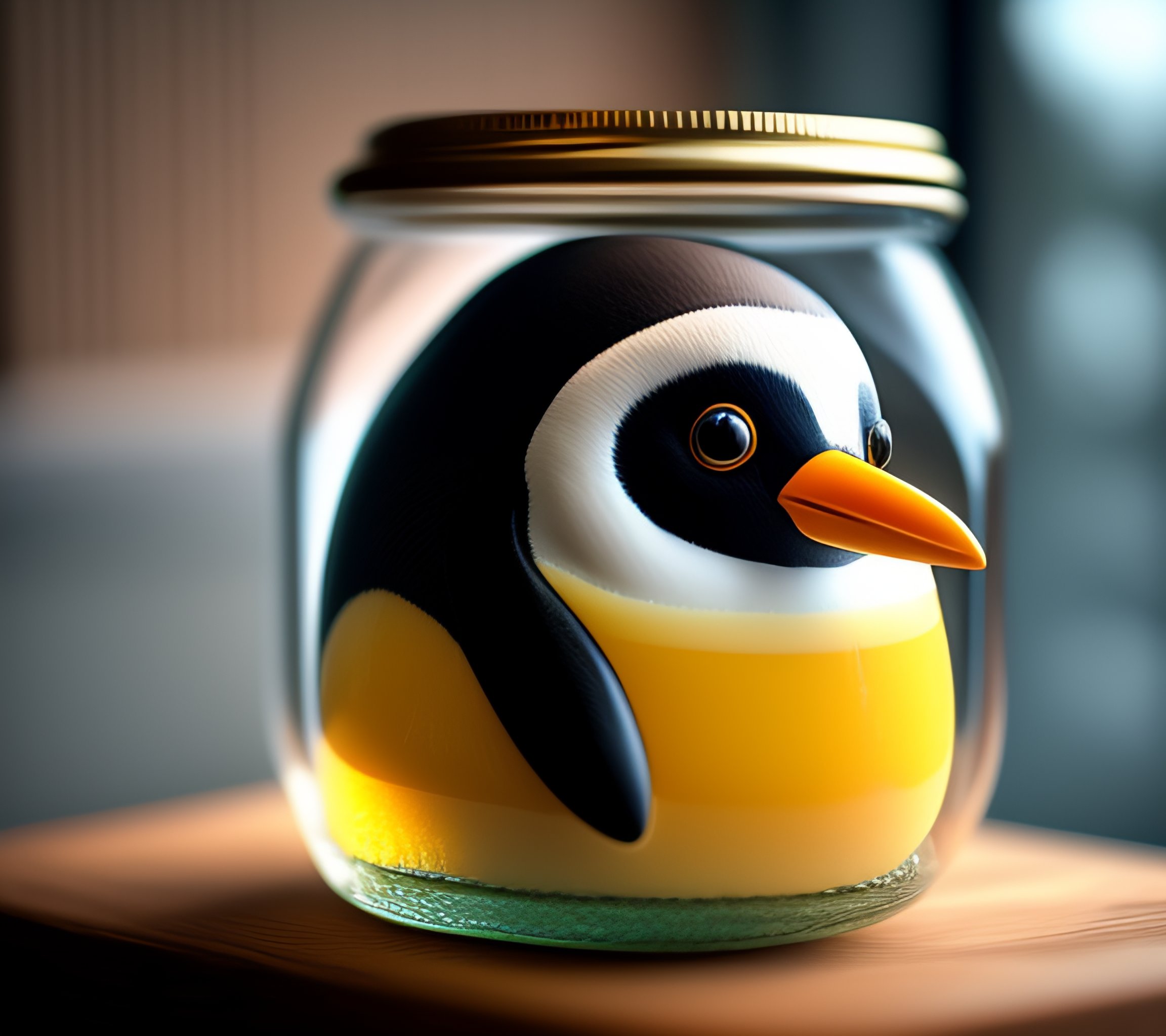 Lexica - Cute penguin in a jar