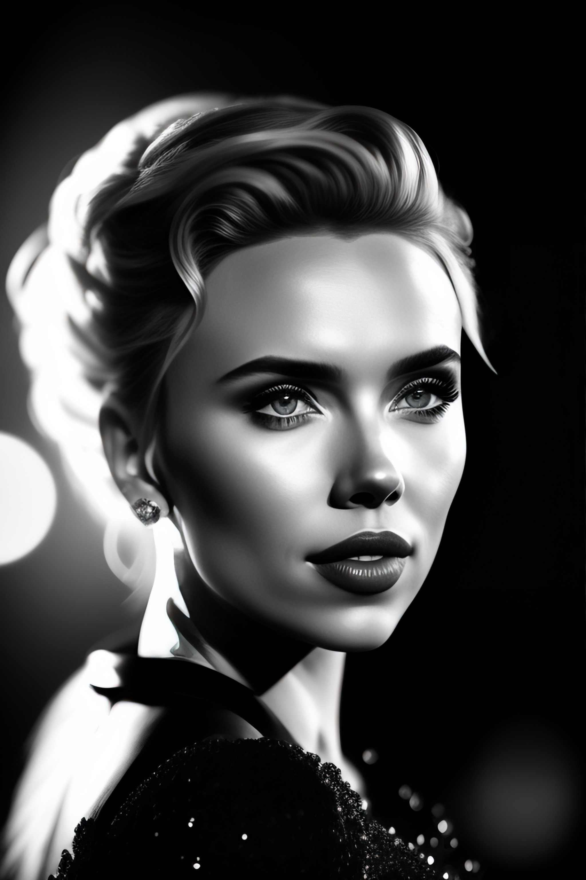 Lexica Scarlett Johansson Kissing The Camera Lense While She Is