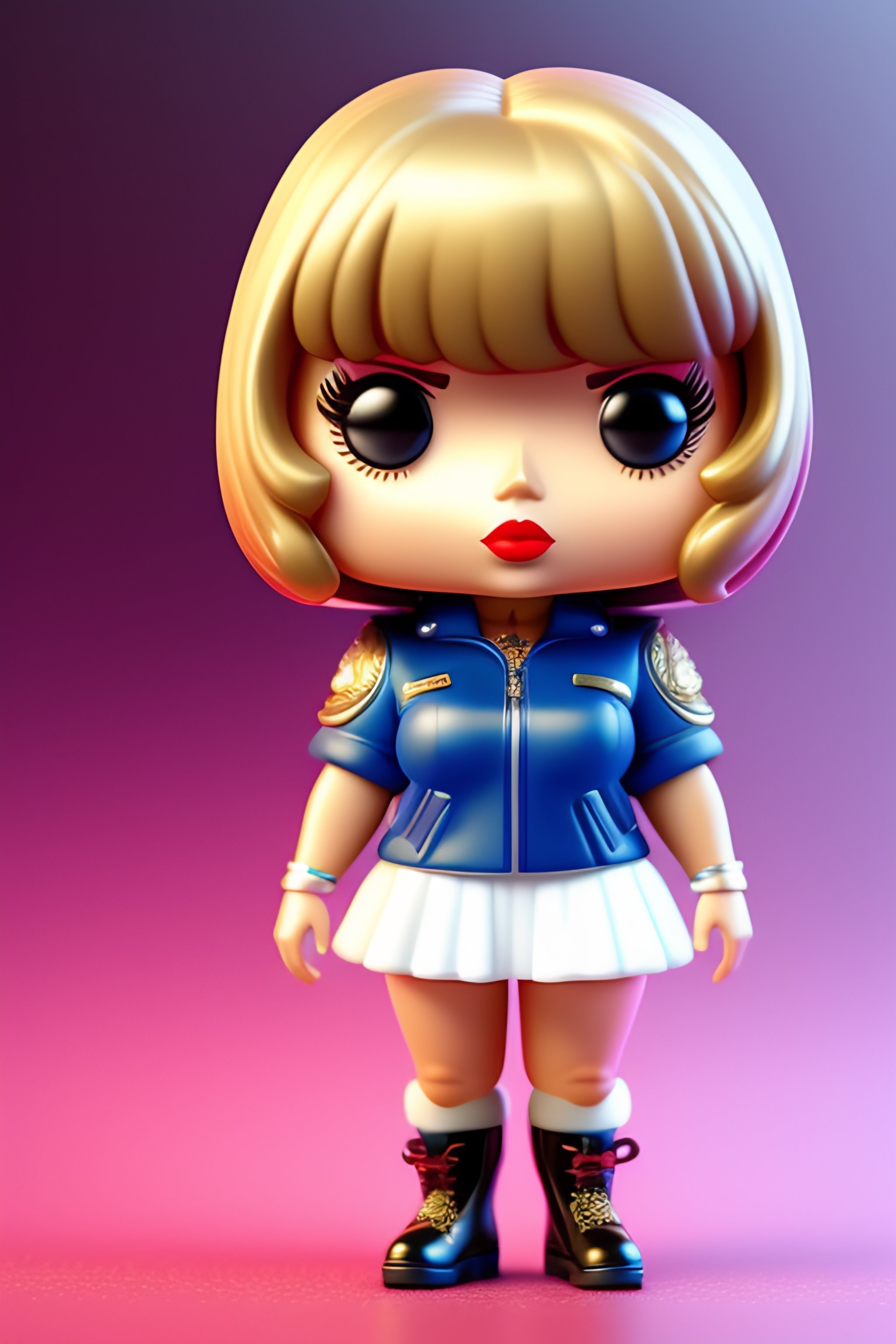 Lexica - A full body 3d render of a funko pop Taylor swift