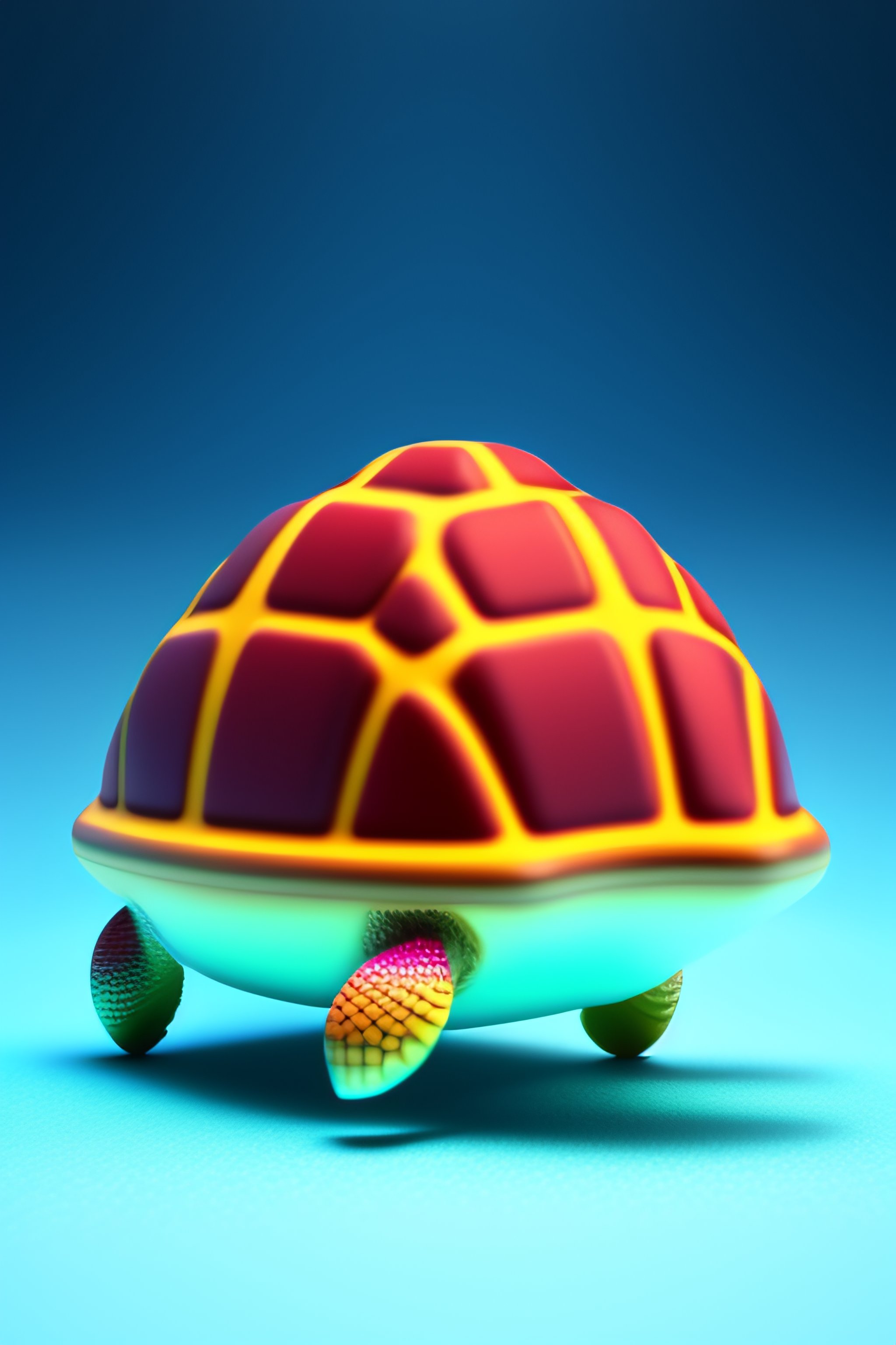 Lexica - Tiny cute isometric a turtle swimming under water, soft smooth ...