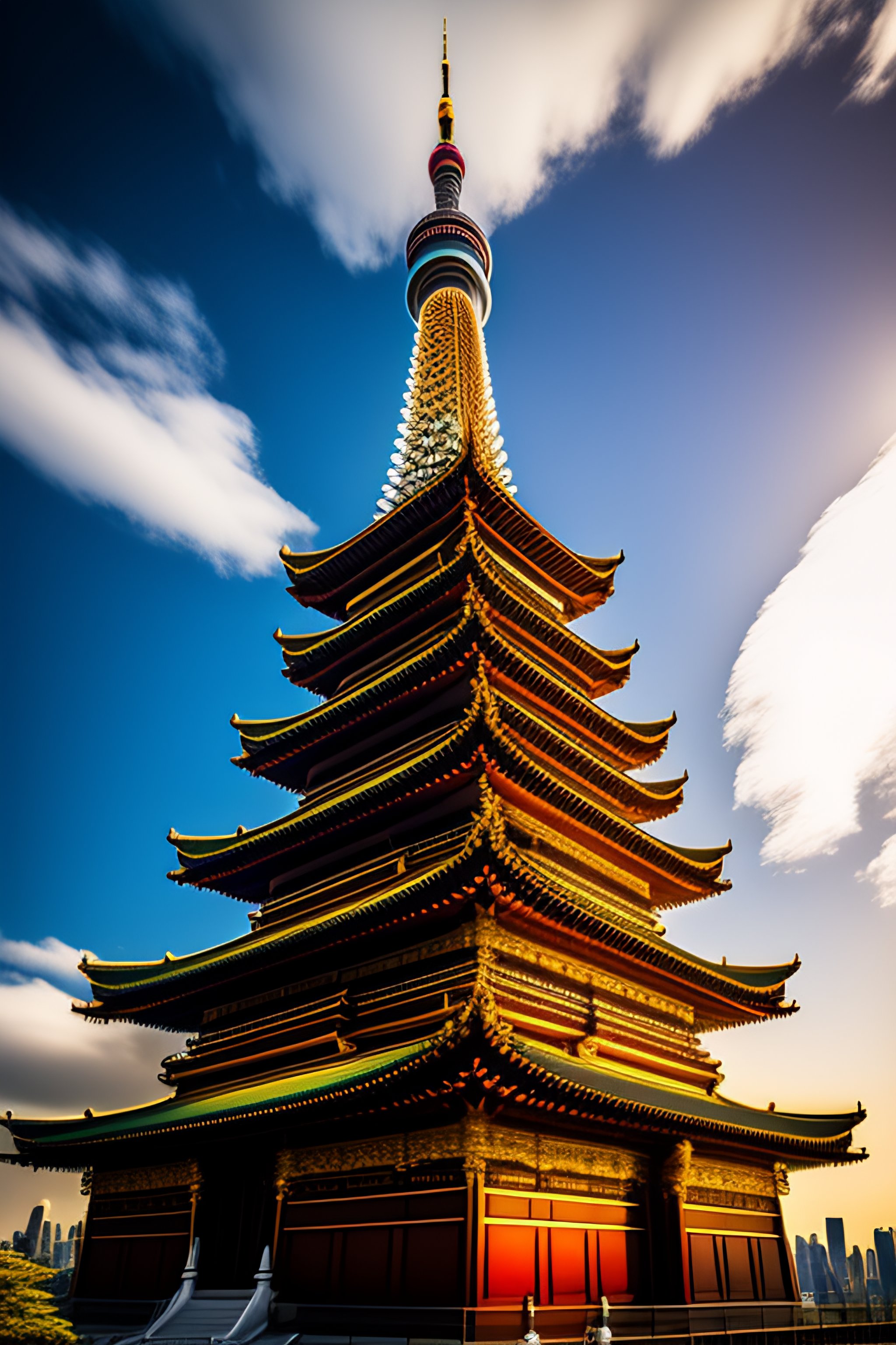 Lexica - Long - distance full - color photo of : an extremely - tall ...