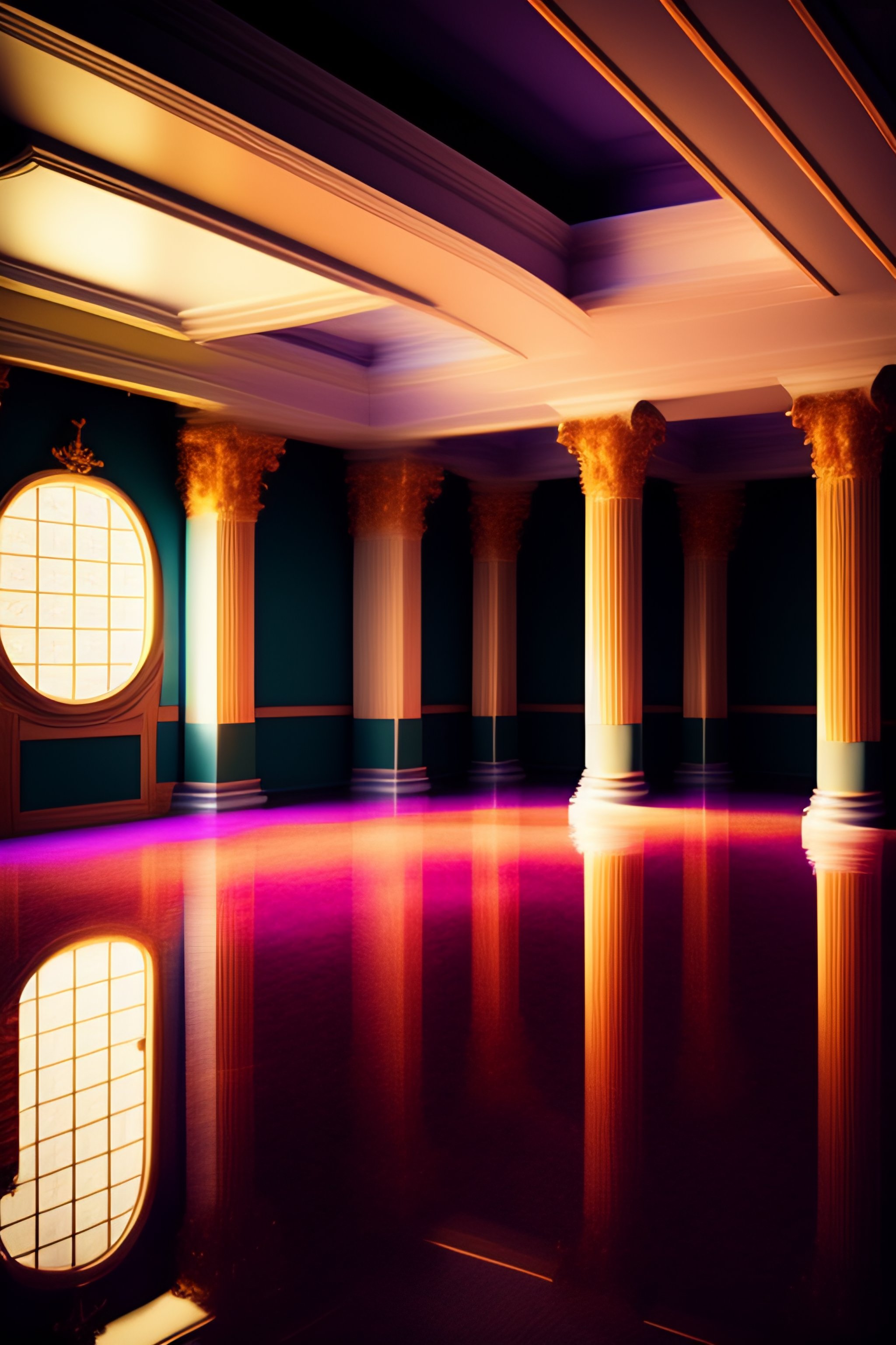 Lexica - Backrooms, poolrooms, cryptid architecture, vaporwave, empty space