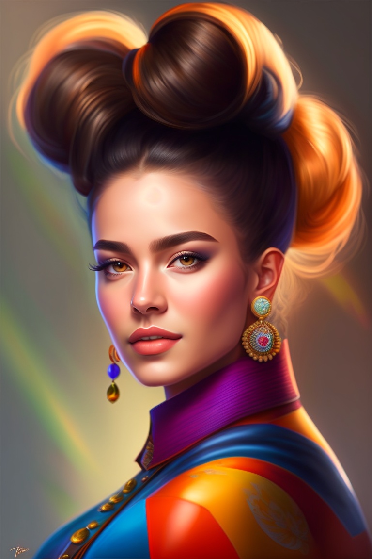 Lexica - Frida Calo, happy, drawing, in the house, epic,