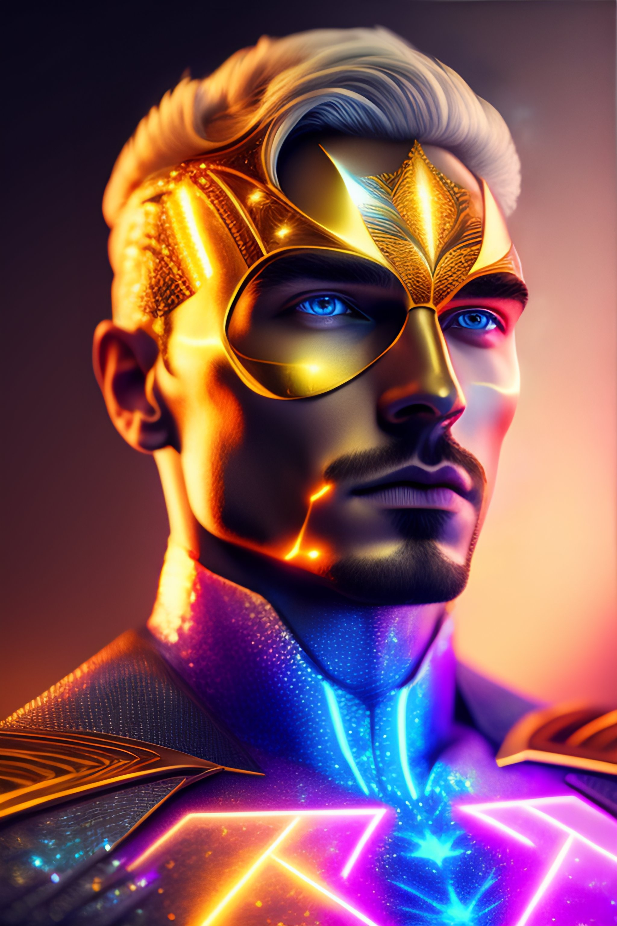 Lexica - Full body, glow psychedelic vegetation fractal universe ...