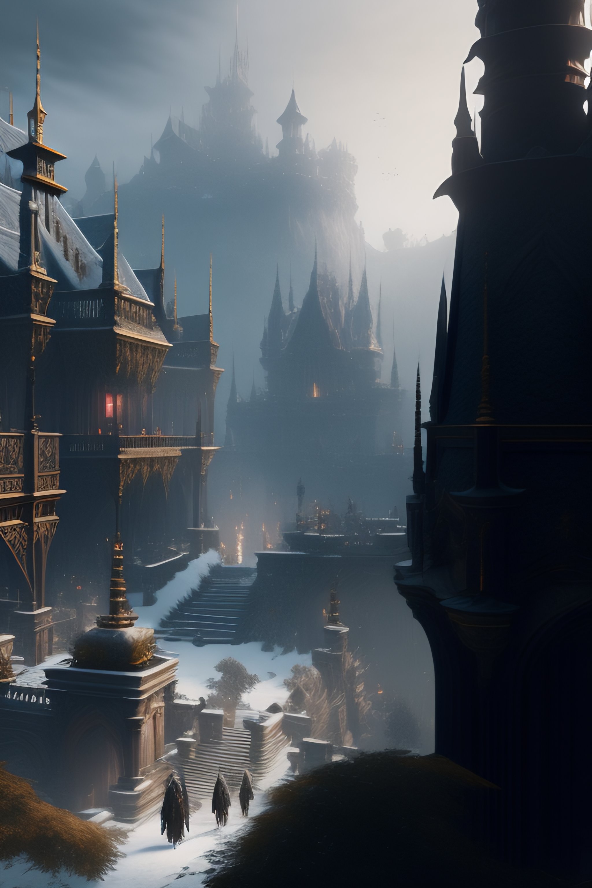 Lexica - A ultra detailed matte landscape screenshot of the hunter from ...