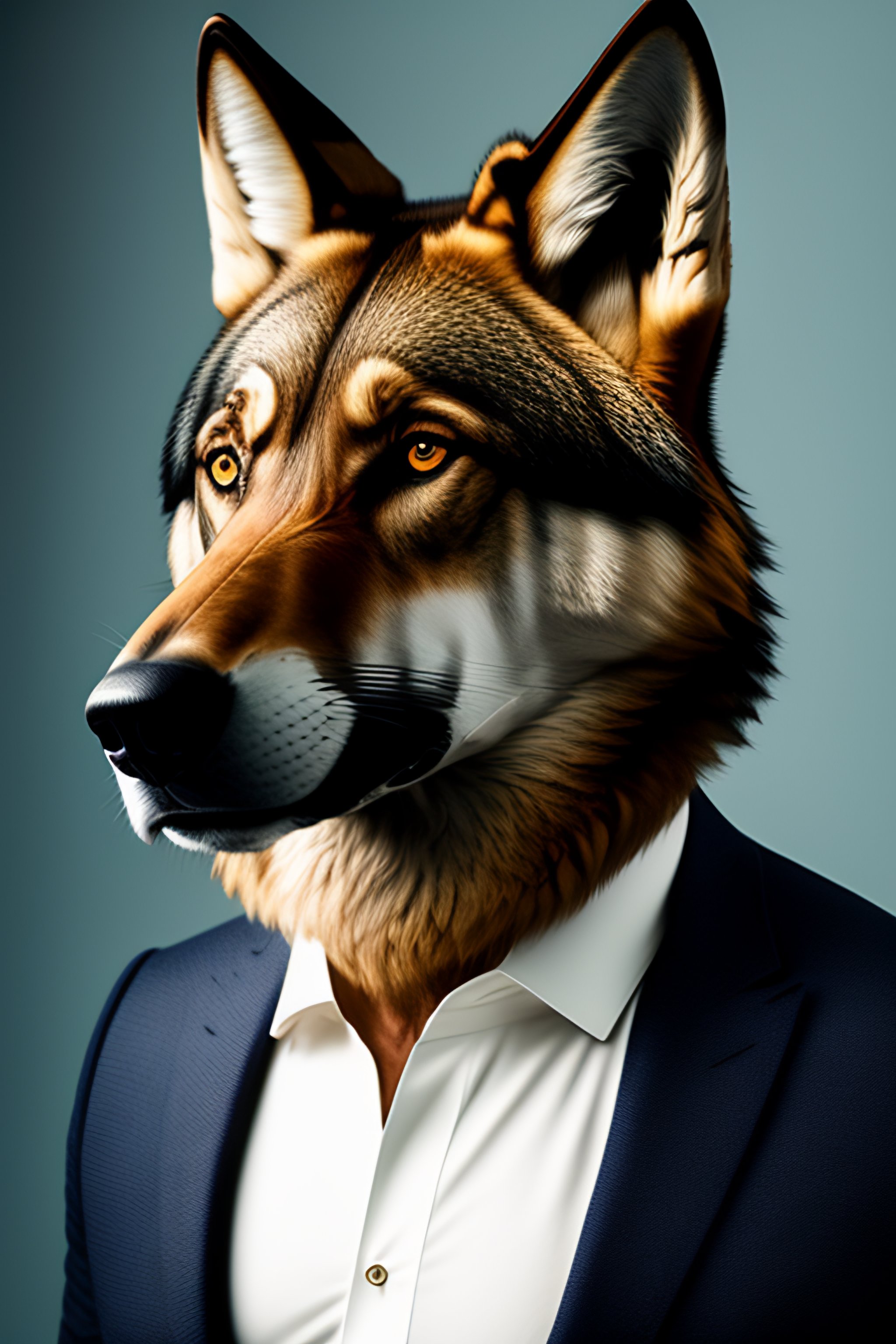 Lexica - A human wearing wolfmask