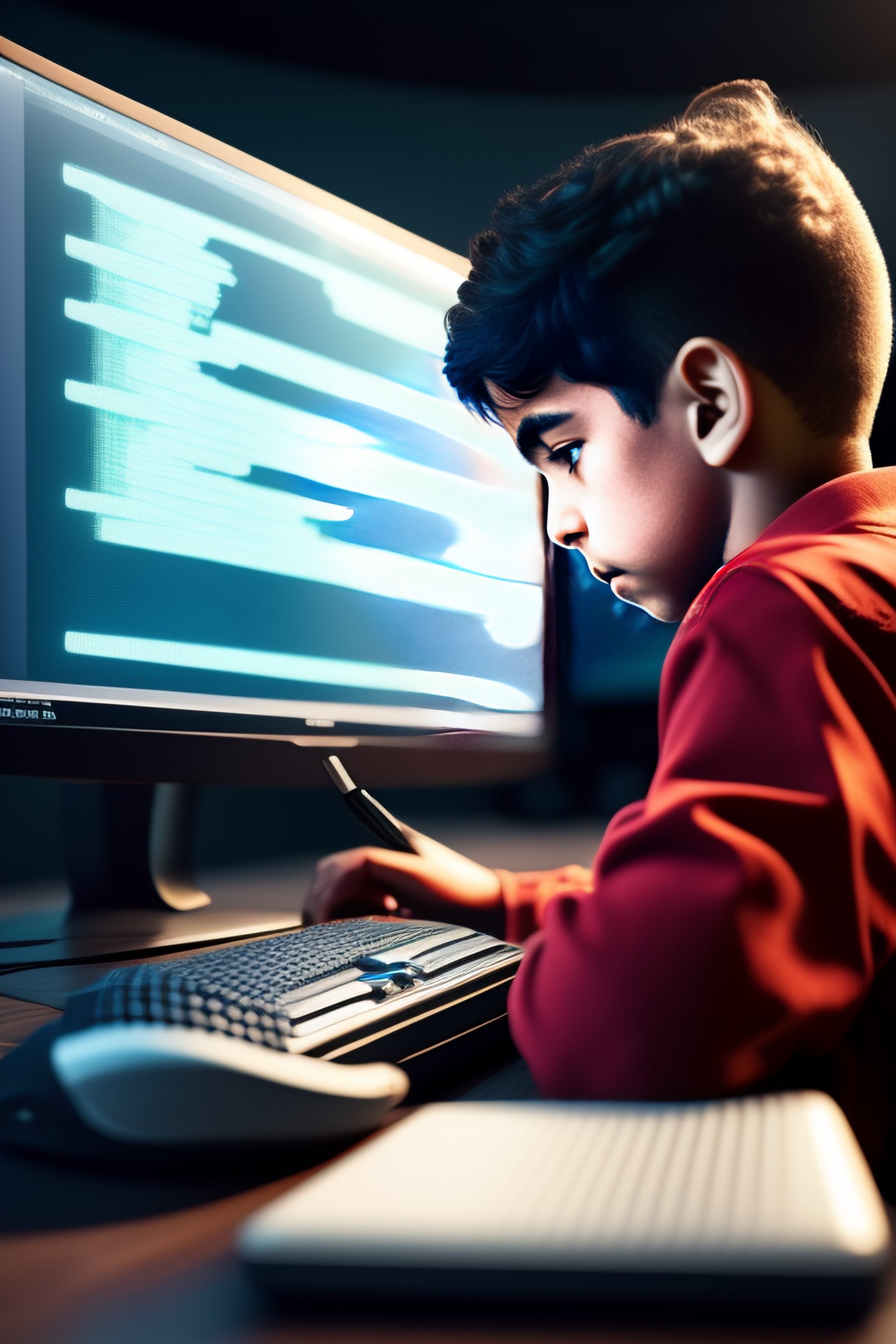 Lexica - Young male creating code at a computer