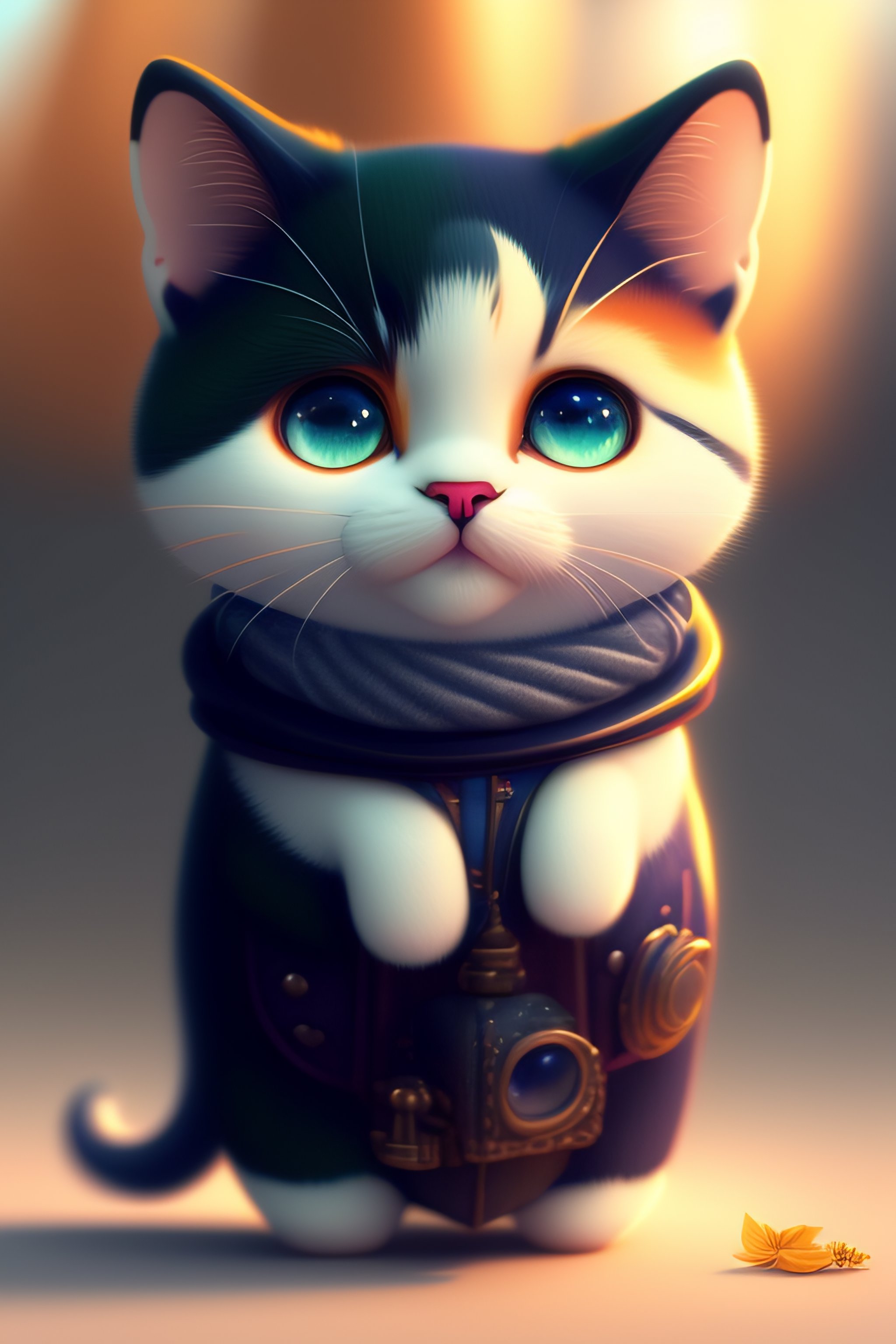 Lexica - Cute and adorable cartoon it cat , fantasy, dreamlike ...