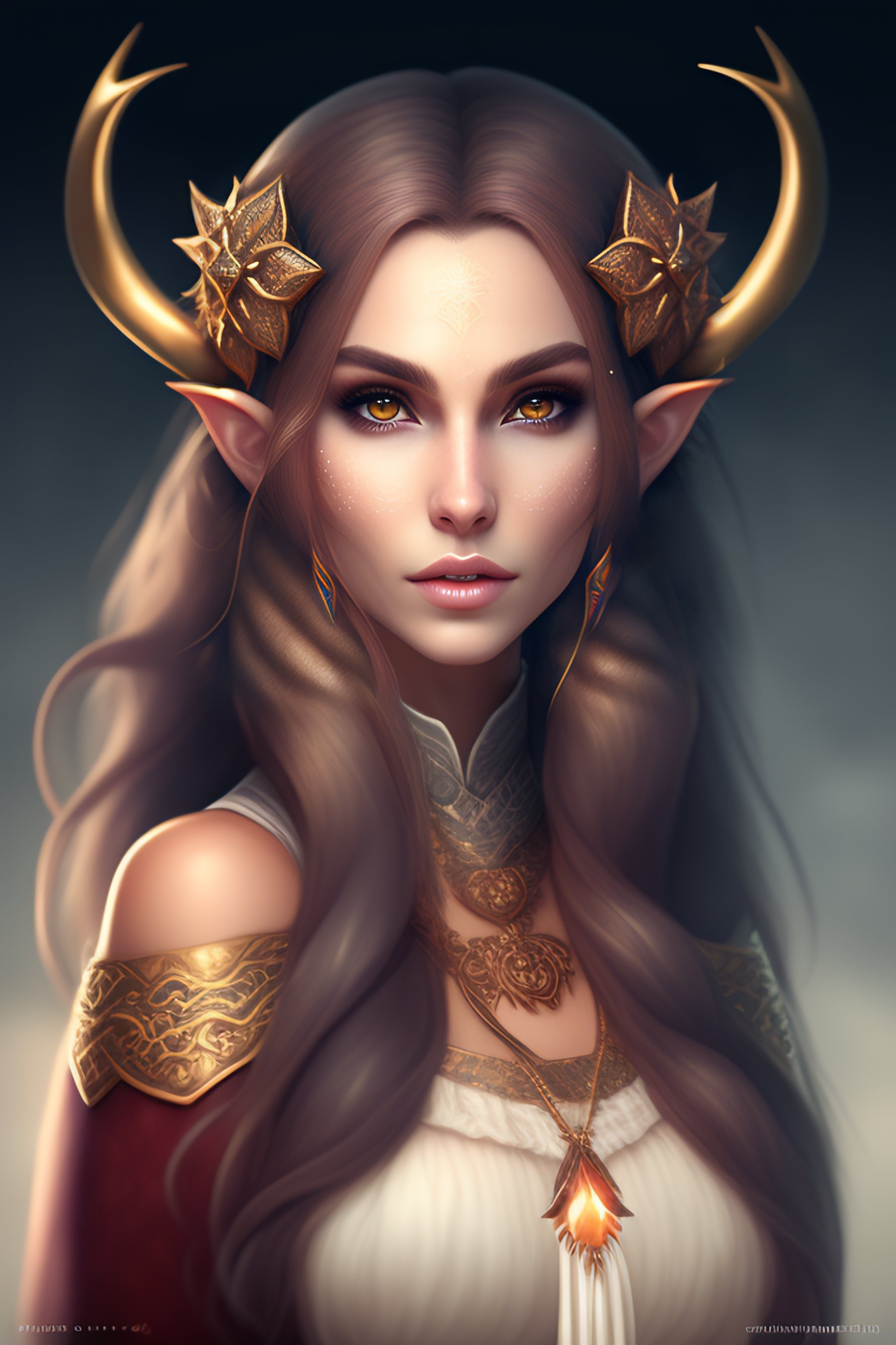 Lexica - Woman with long rosette hair, cubby, long skinny face, big ...