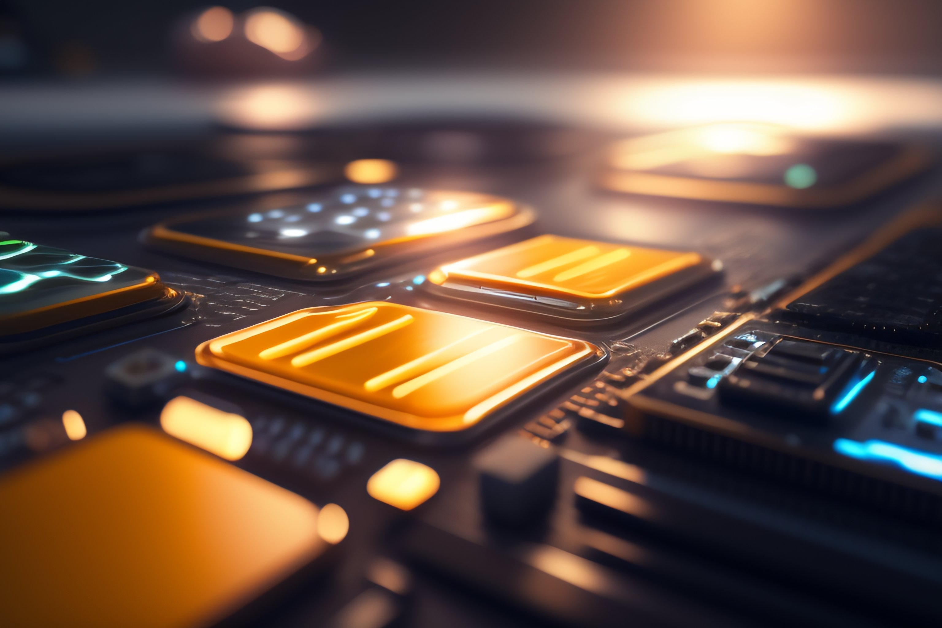 Lexica - Computer parts, artstation, floor view, from above, detailed ...