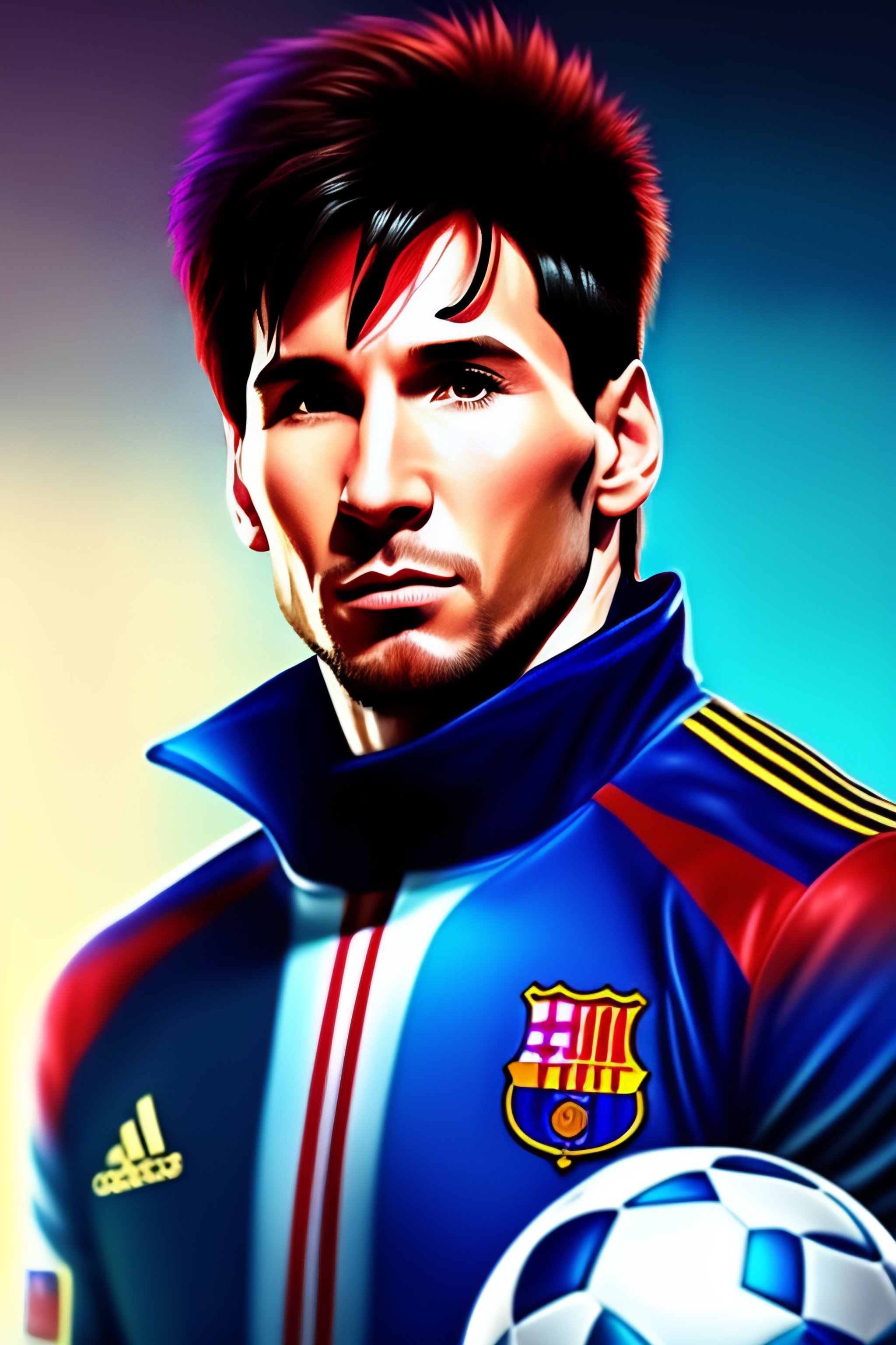 Lexica - Lionel messi drawn as an anime character superhero