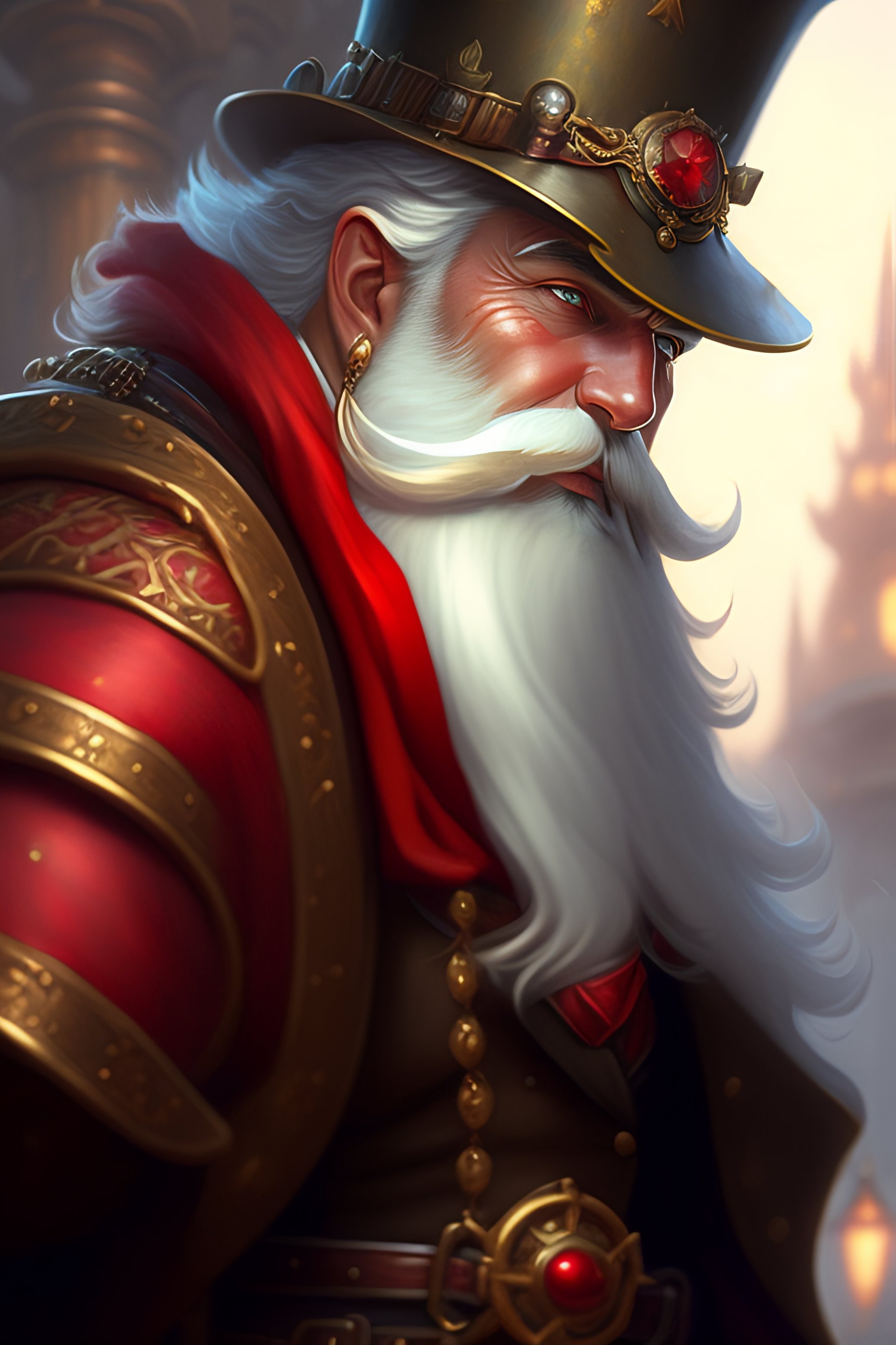 Lexica - Steampunk Santa Claus, closeup, D&D, fantasy, intricate ...