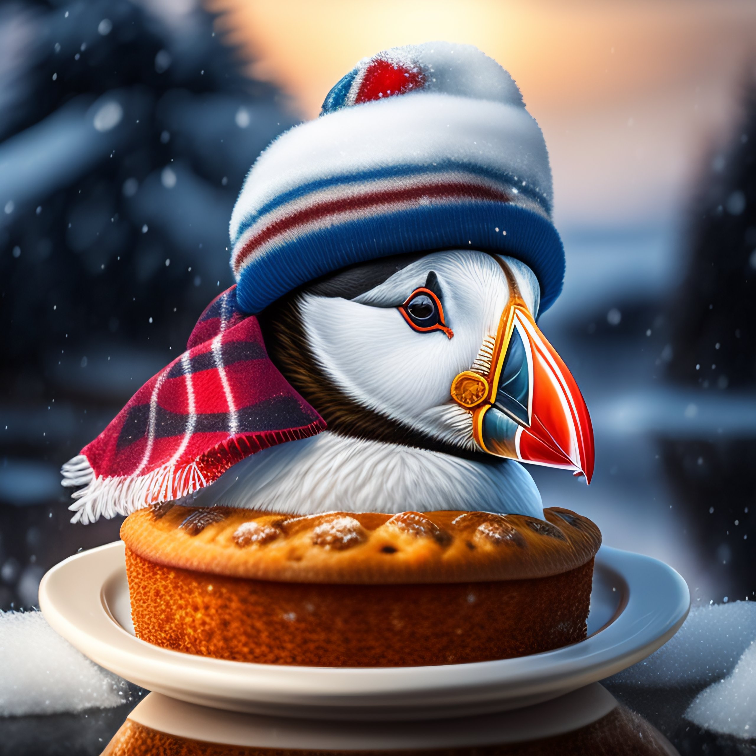 Lexica - Beautiful and bright advertising, painting of a puffin in ...