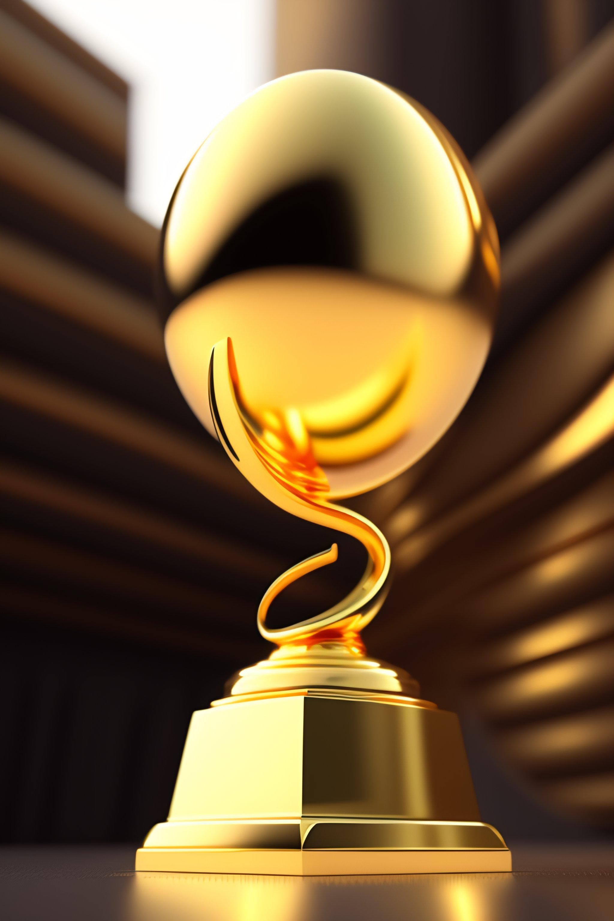 Lexica - A modern gold trophy, minimalist motives, holly, grandiose ...