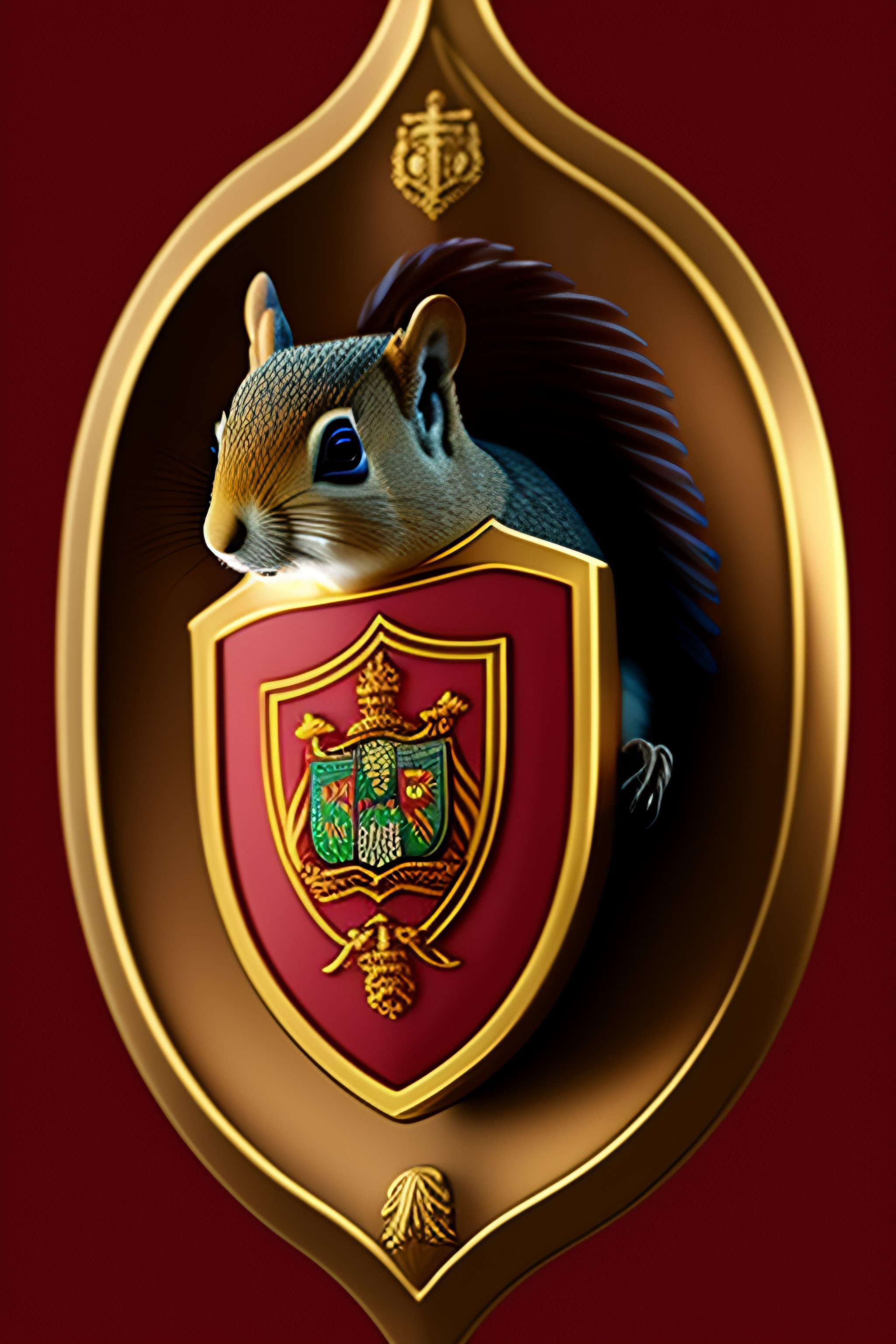 Lexica - Gryffindor crest with a squirrel