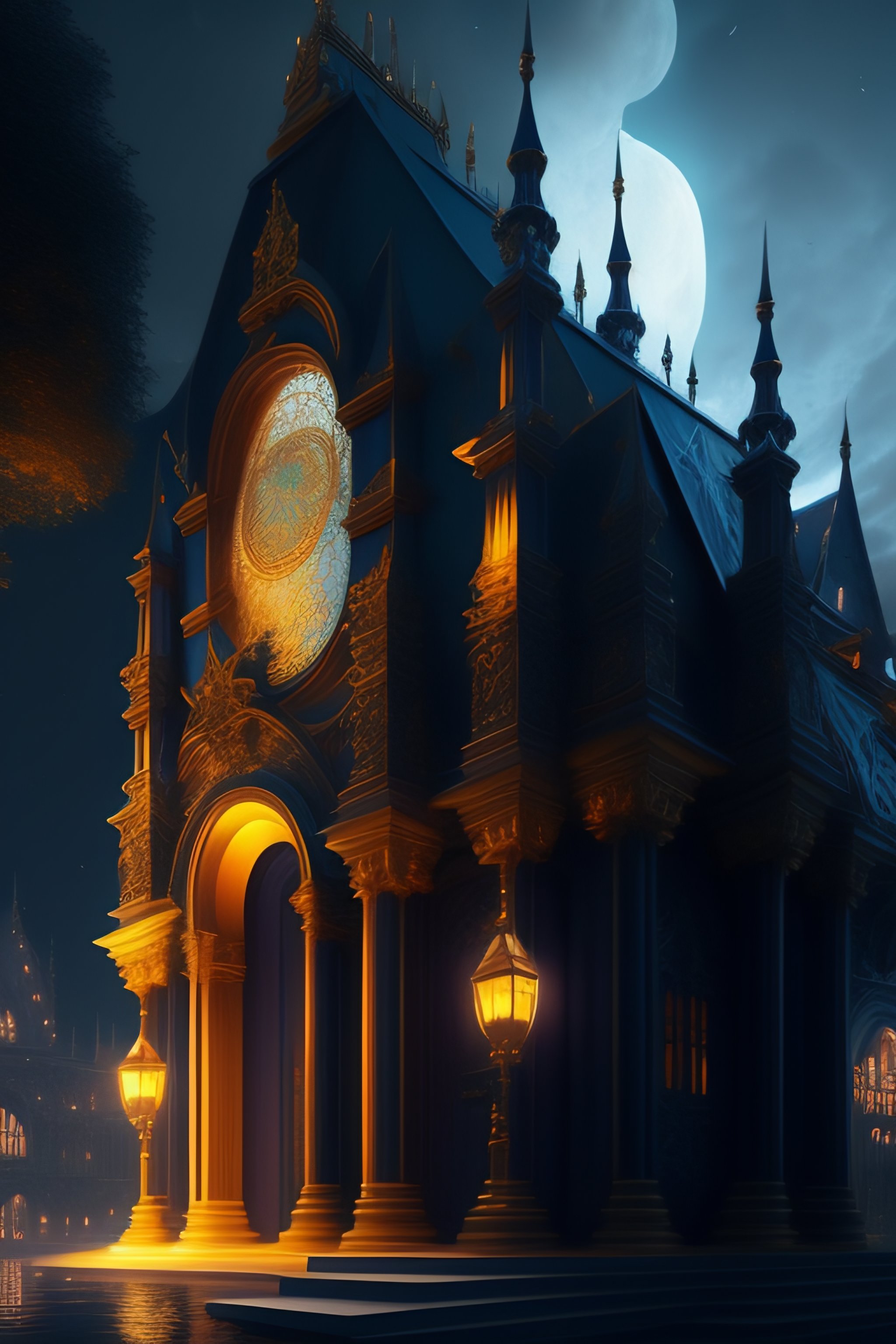 Lexica - Abstract dark fantasy transparent glass shoes in front of a ...